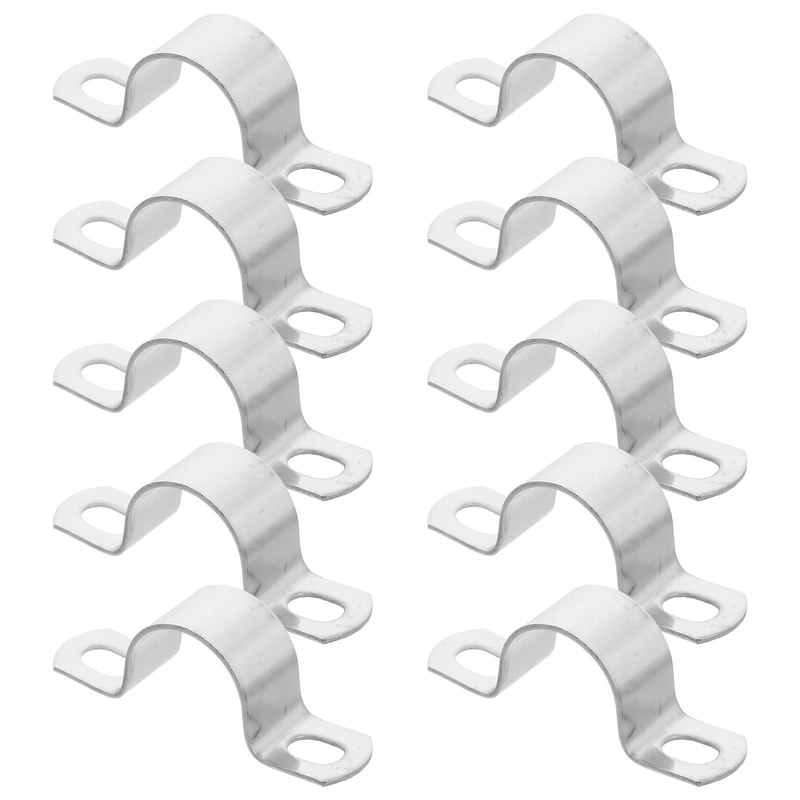 Hemoton 10 Pcs Hose Clamps Stainless Steel Heavy Duty Pipe Bracket ...