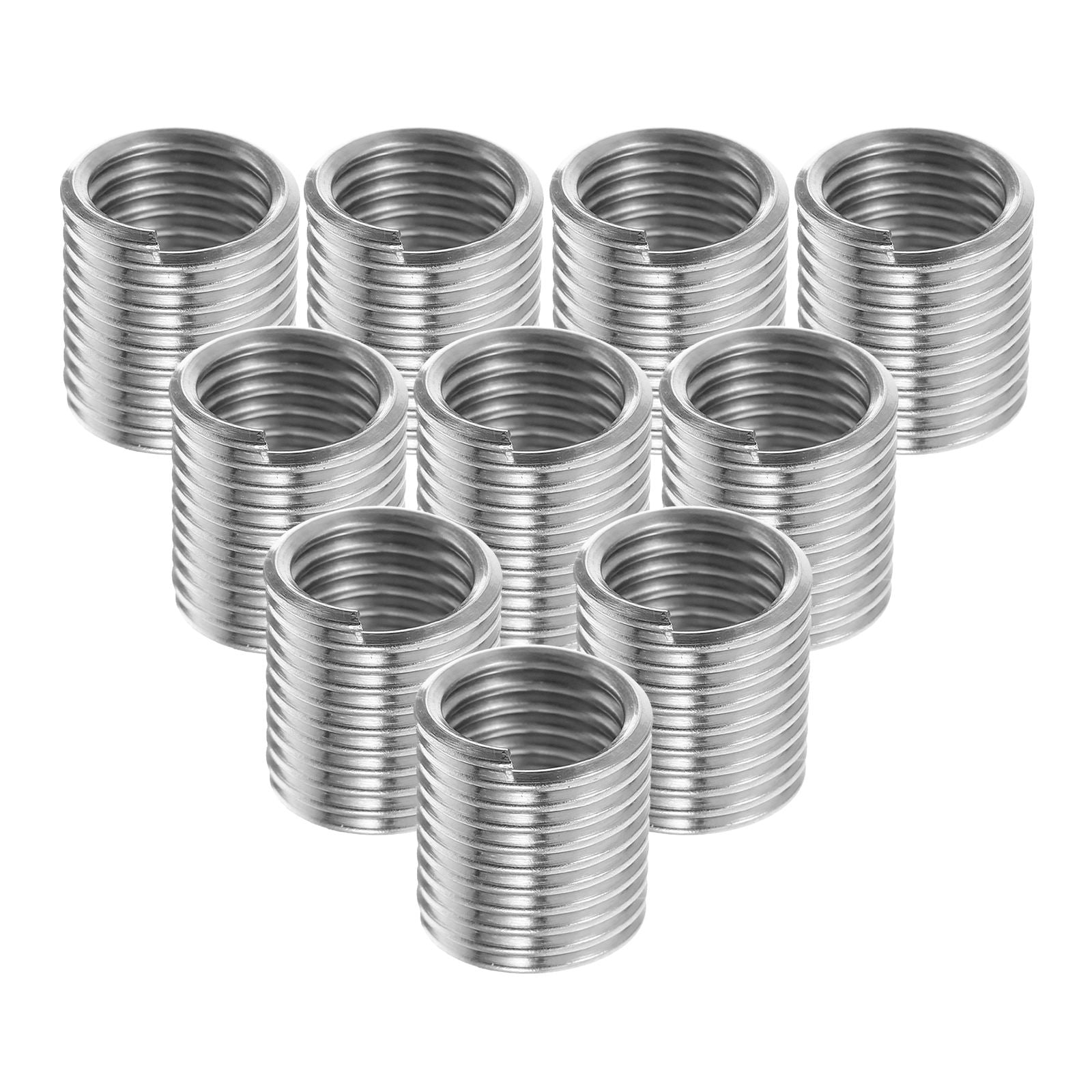 Hemoton 10pcs Stainless Steel Threaded Inserts for Screw Thread Repair ...