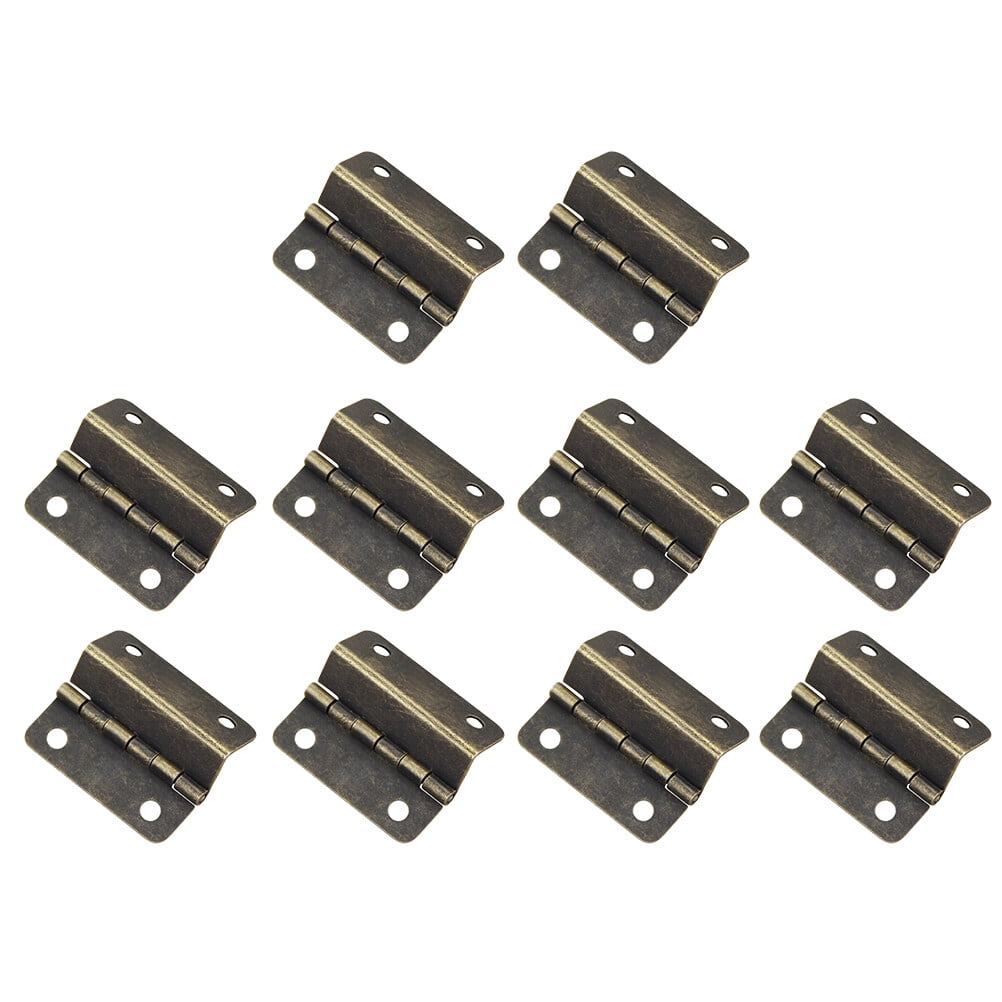 Hemoton 10pcs Three-fold Right-angle Hinge Simple Four Hole Metal Hinge ...