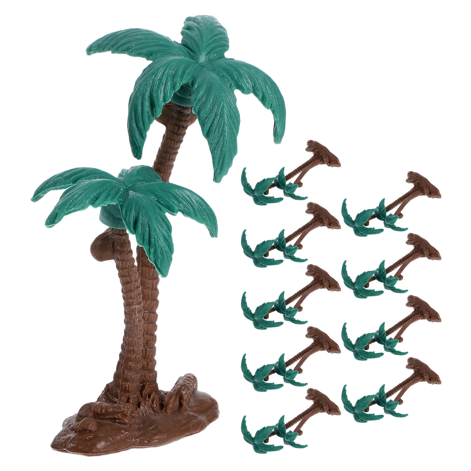 Hemoton 10pcs Tiny Artificial Palm Trees Model Realistic Coconut Tree ...