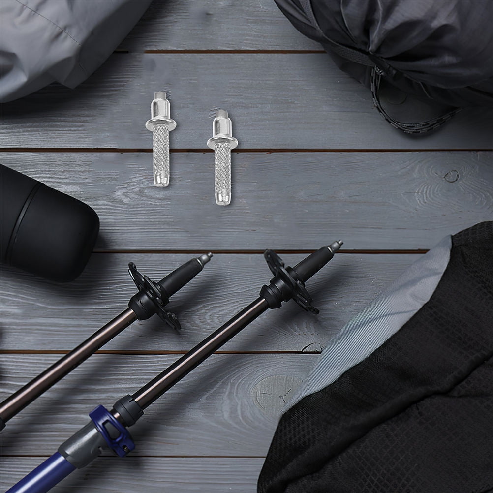 Hemoton 10pcs Walking Stick Tips Metal Tungsten Steel Trekking Pole ...