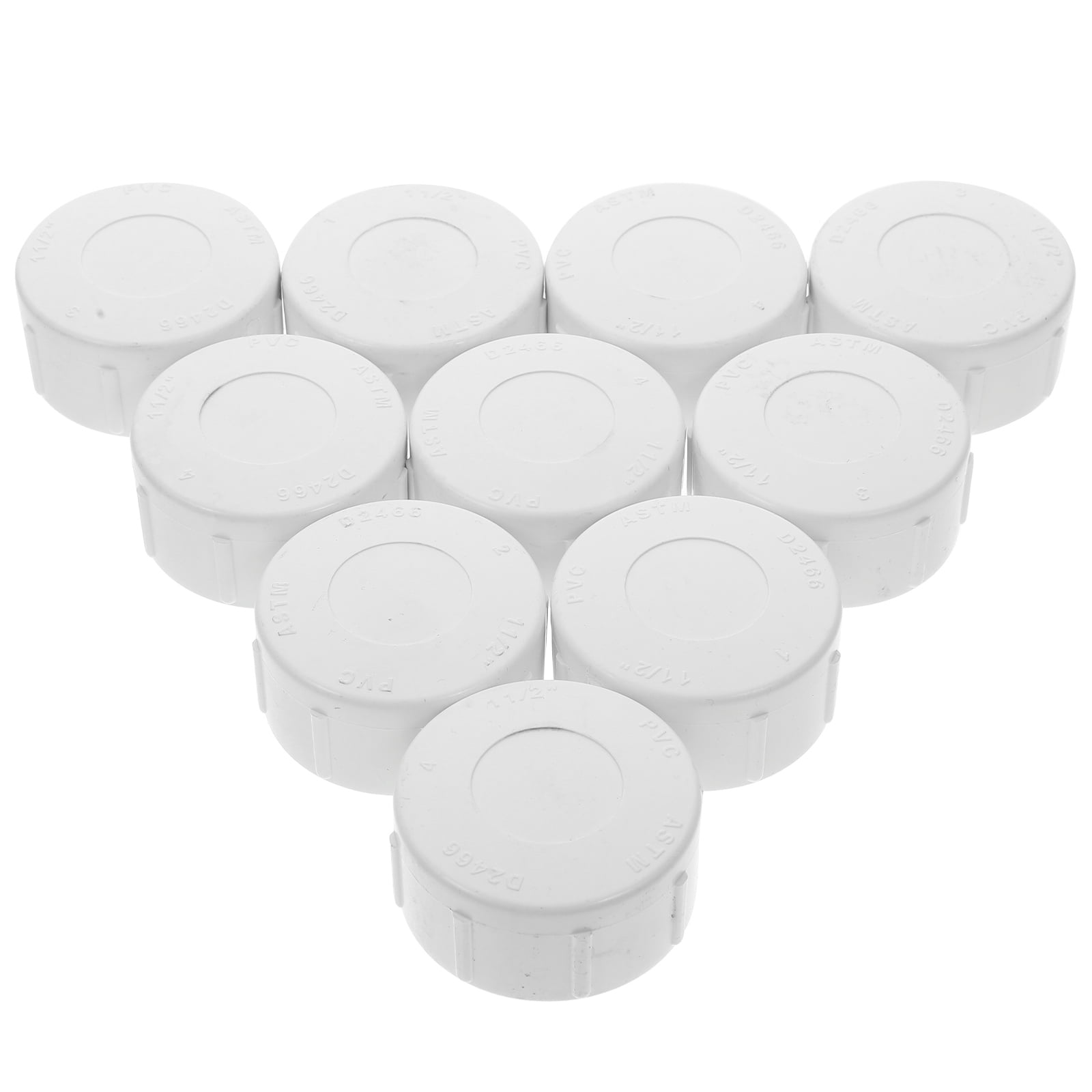 Hemoton 10pcs White Pvc Pipe Fitting End Female Thread Cap Plug Adapter ...