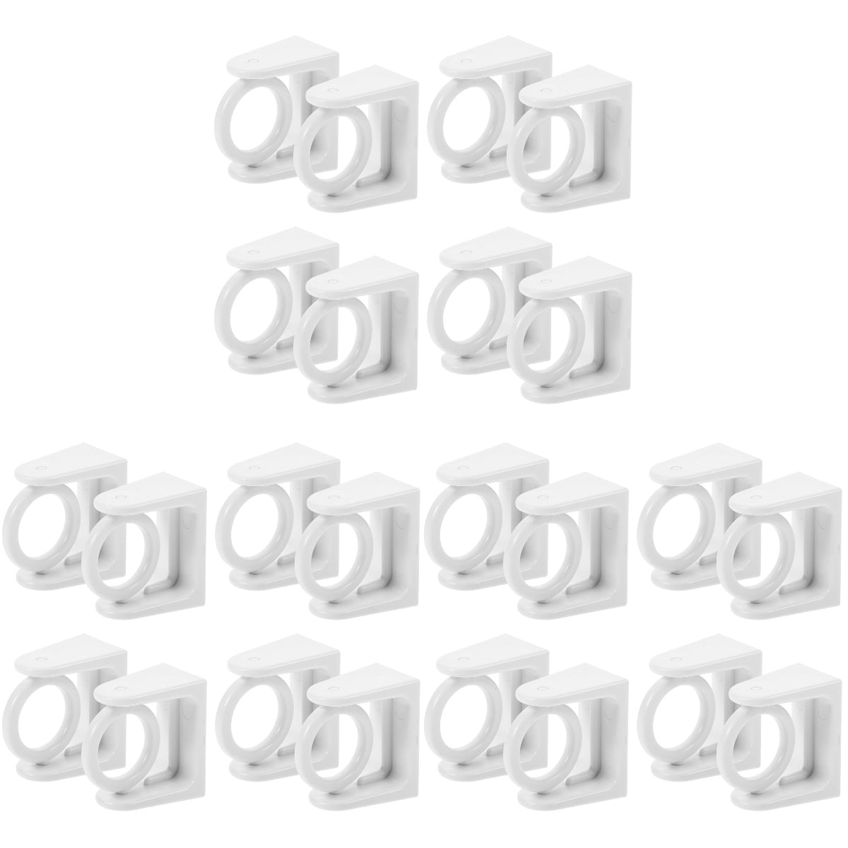 Hemoton 12 Pairs of Shower Curtain Rod Mount Holders Adhesive Shower ...