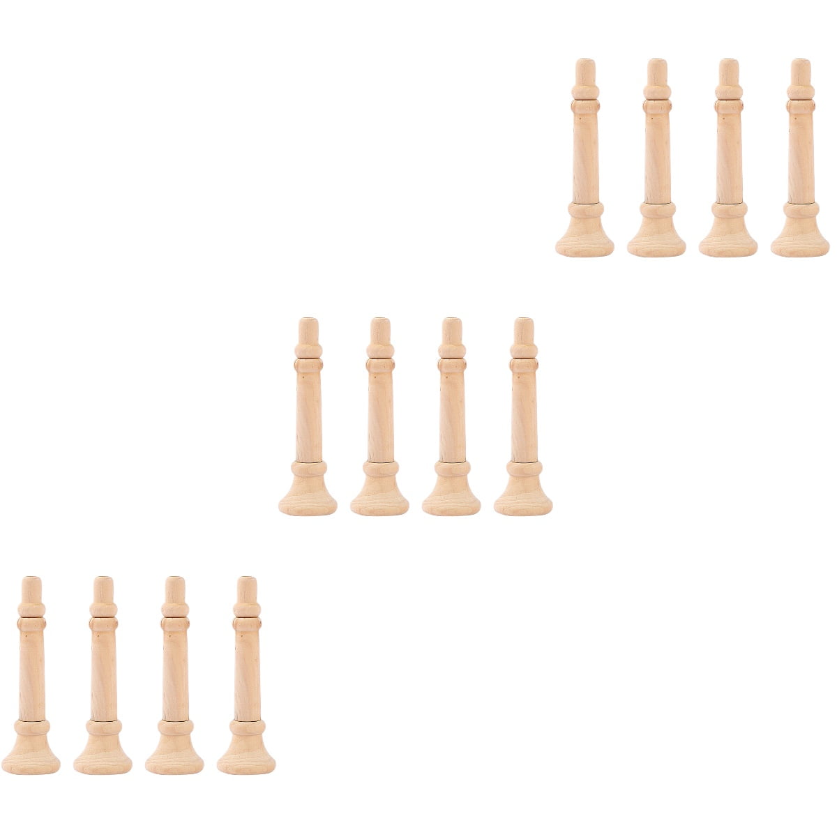 Hemoton 12 Pcs DIY Wood Horns Hand Made Wooden Horn Toys Hand-painted ...