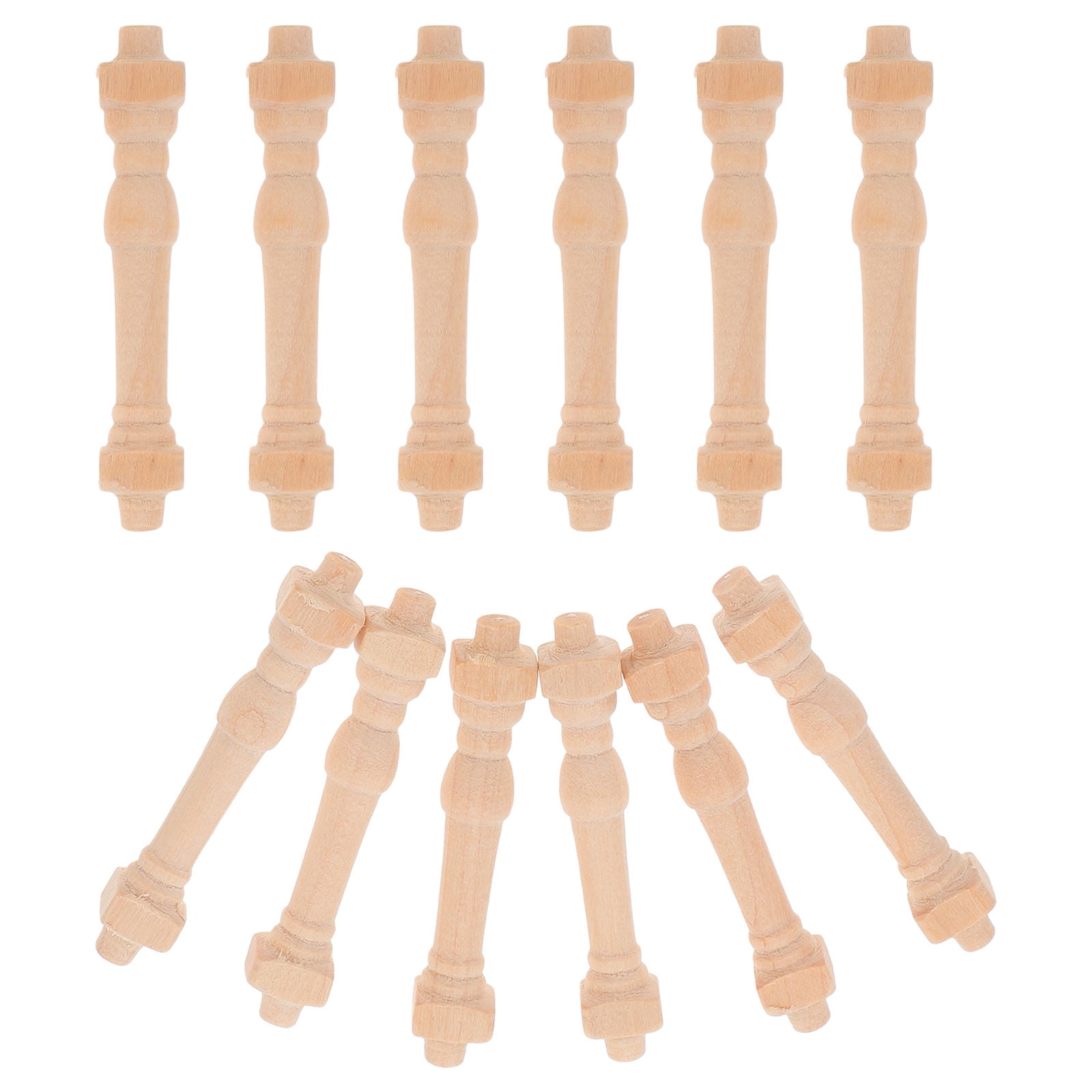 Hemoton 12 Pcs Miniature Dollhouse Railing Pillars Mini Furniture ...