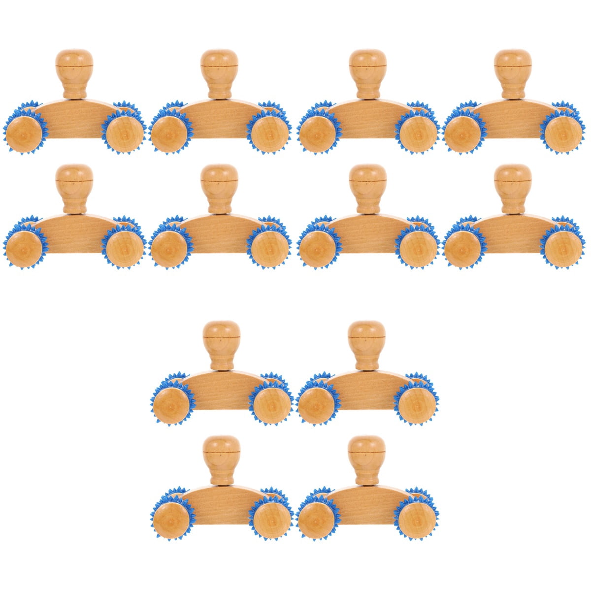 Hemoton 12 Pcs Wooden Massage Roller Leg Muscle Massager Yoga Muscles ...