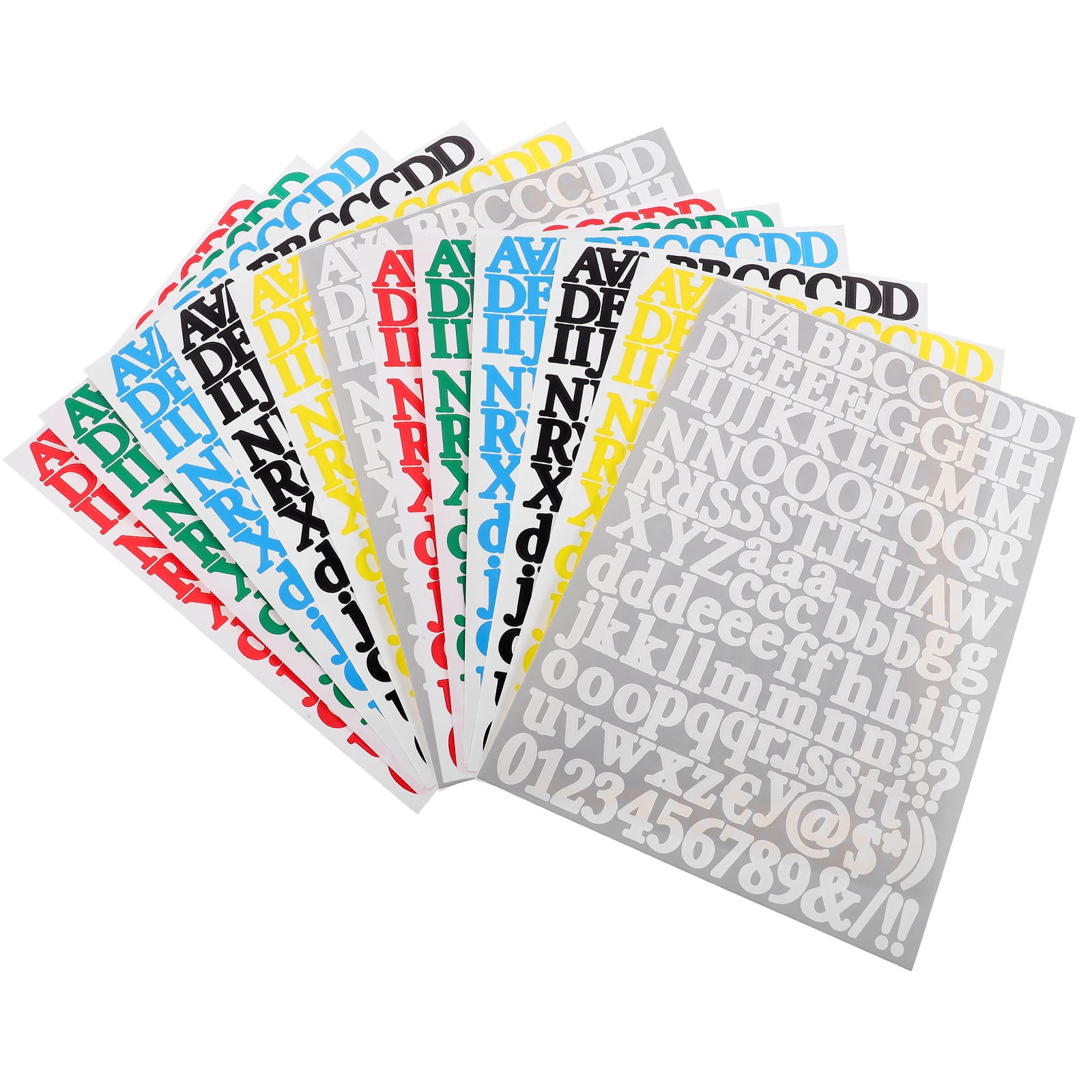 Hemoton 12 Sheets Letter Stickers for Water Bottles by Number Cursive ...