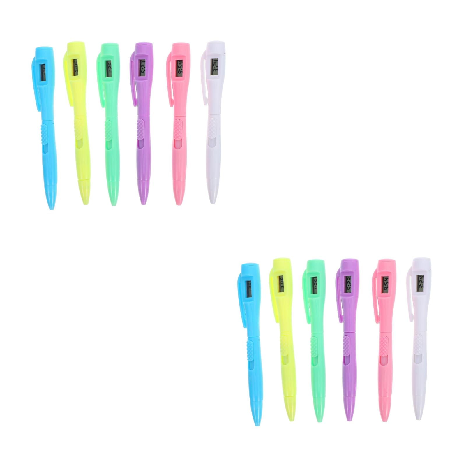 Hemoton 12 pcs Ballpoint Pen with Clock Digital Watch Pen Ballpoint ...