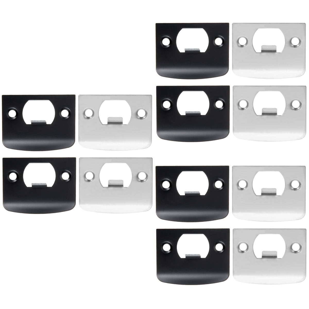 Hemoton 12 pcs Door Deadbolt Strike Plates Stainless Steel Door Strike ...