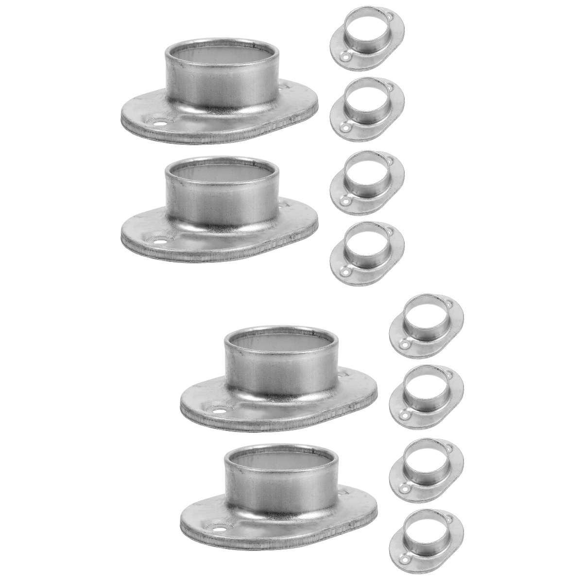 Hemoton 12 pcs Handrail Base Flange Tube Bases Railing Post Base Heavy ...