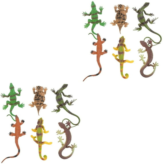 Hemoton 12 pcs Simulation Lizard Toys Lizard Shape Decoration ...