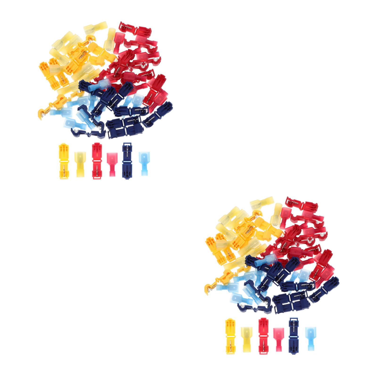 Hemoton 120 Pcs T Tap Wire Connectors Self-Stripping Quick Splice ...