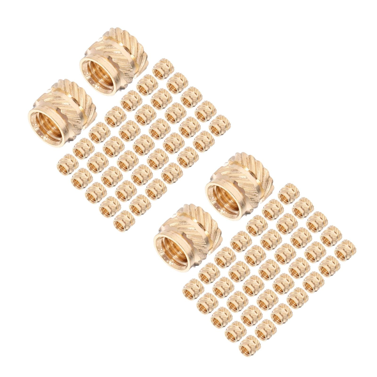 Hemoton 120 pcs Brass M5 Threaded Inserts For Plastic Heat Set ...