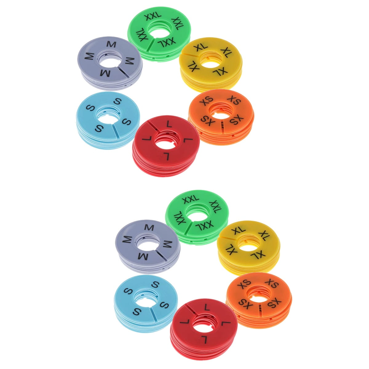 Hemoton 120 pcs Clothing Dividers Rectangular Clothing Rack Size Hanger ...