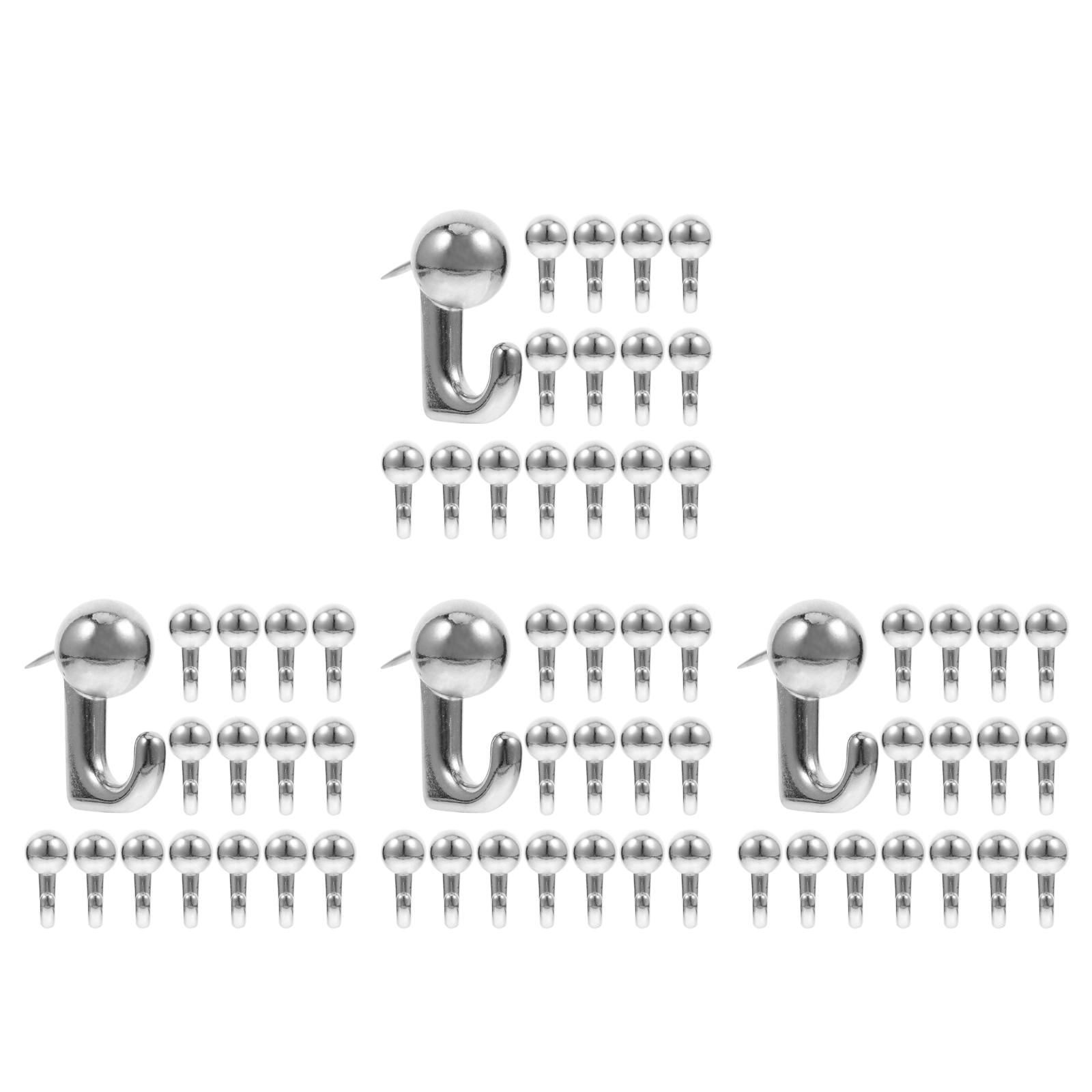 HEMOTON Worgeous 120 pcs Metal Push Pin Hangers Picture Hooks Zinc ...