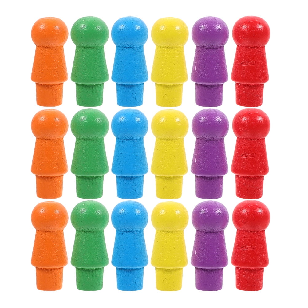 Hemoton 120Pcs Wooden Chess Wood Chess Pieces Multicolor Checker Pieces ...