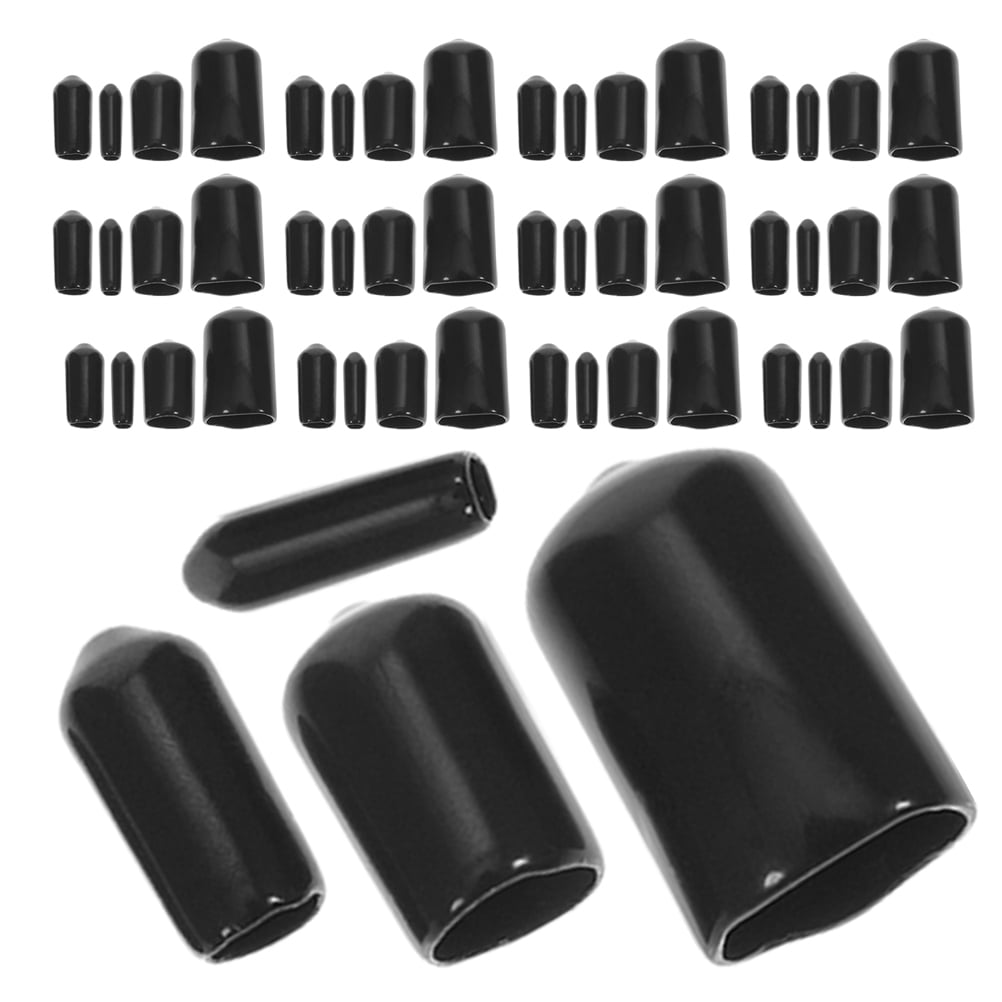 Hemoton 120pcs Rubber End Caps Thread Bolt Vinyl Protector Caps ...
