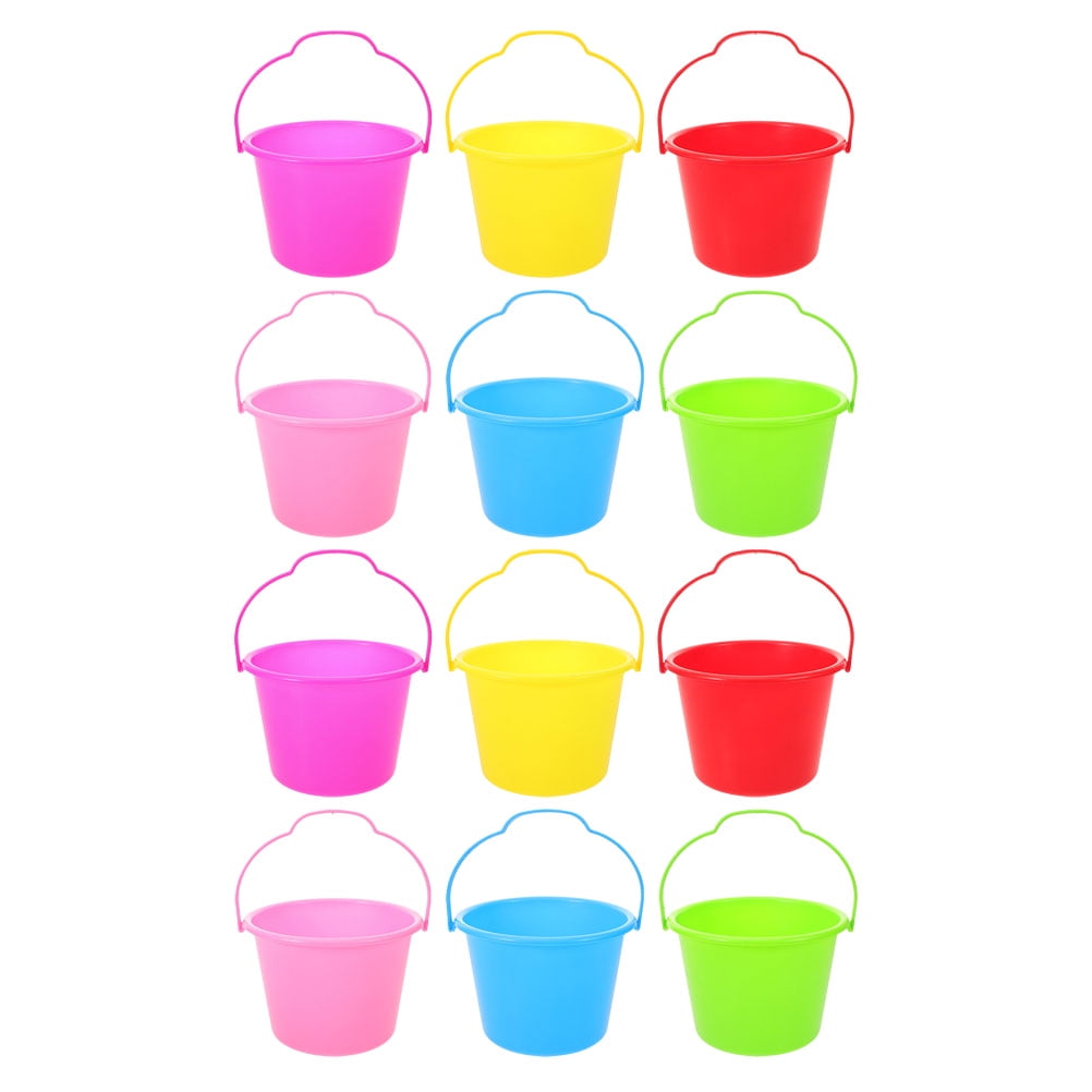 Hemoton 12PCS Kids Sand Bucket Sand Pail Beach Game Beach Must Haves ...