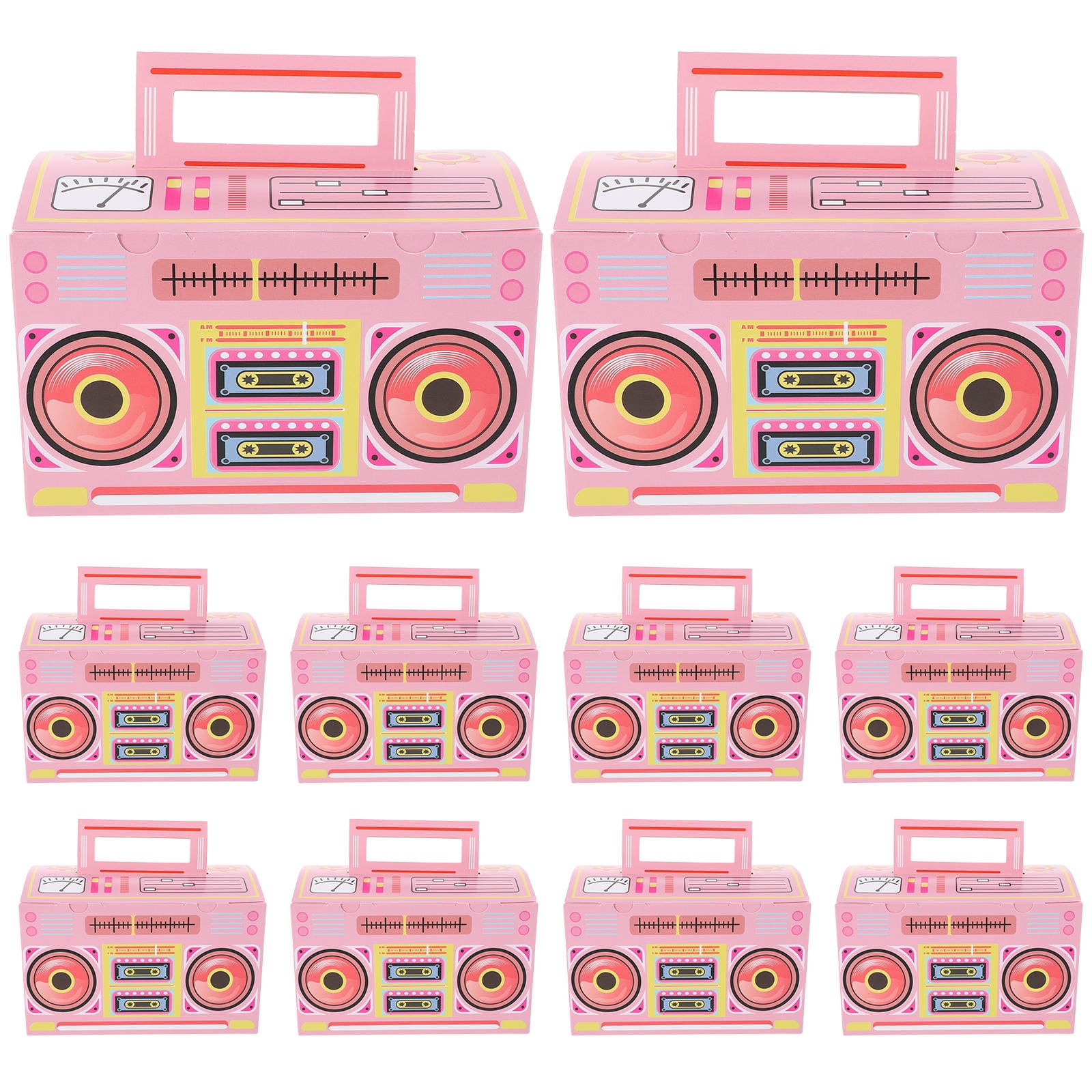 Hemoton 12PCS Retro Cassette Tape Shaped Paper Boxes for 80s Party ...
