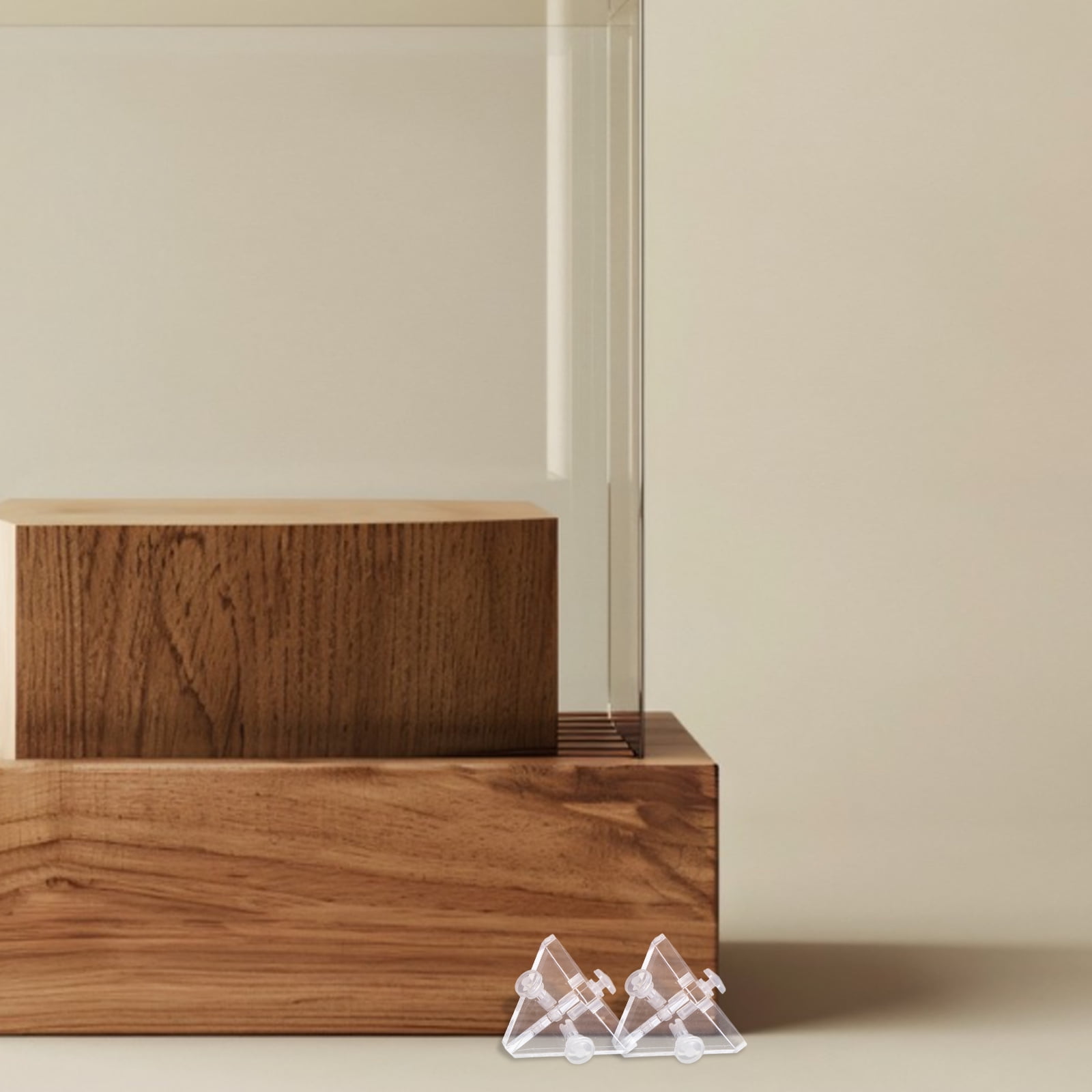 Hemoton 12pcs Acrylic Display Cabinet Triangle Connector Assembly ...