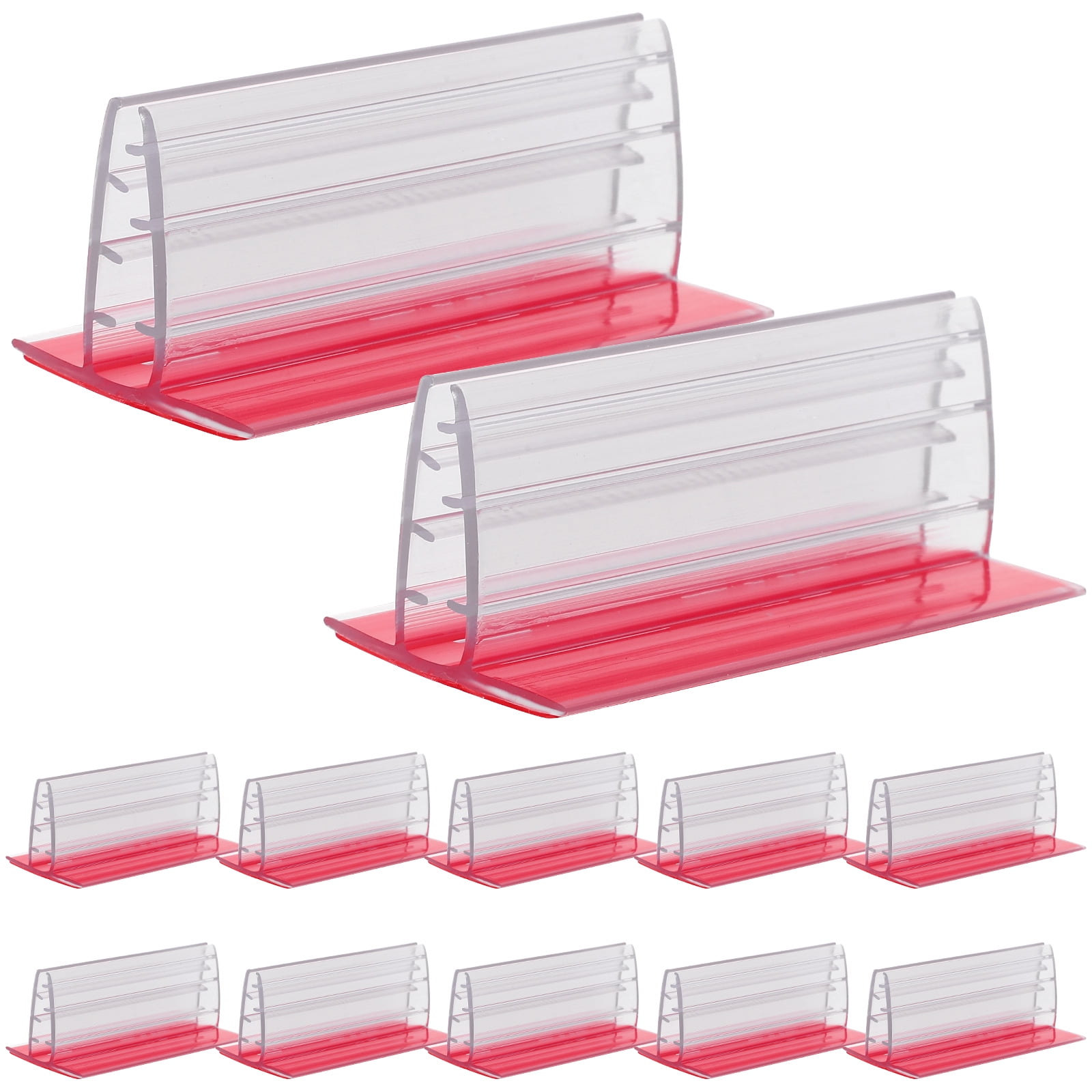 Hemoton 12pcs Adhesive Sign Holders Sneeze Holders Small Panel Sign ...