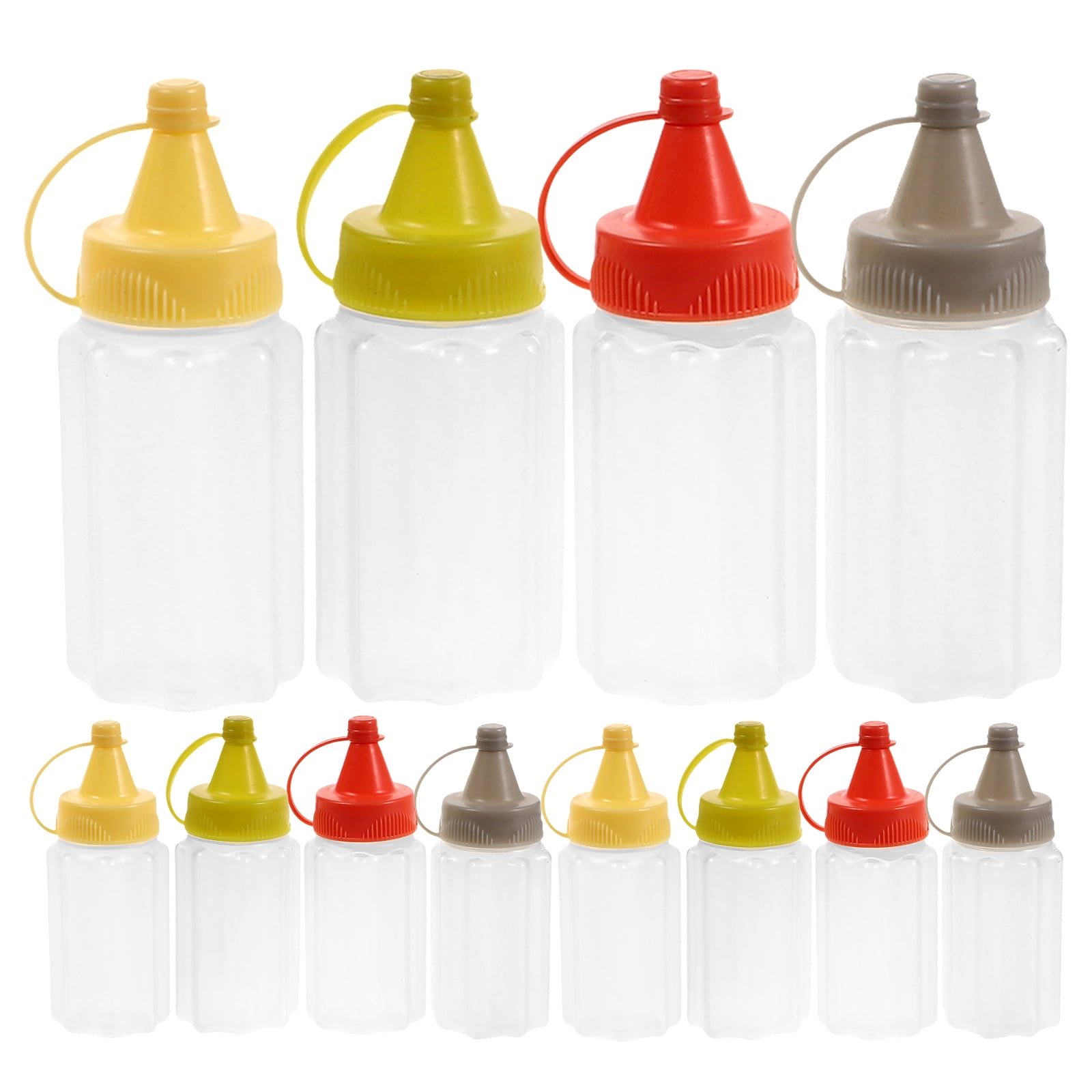Hemoton 12pcs Condiment Squeeze Bottle Ketchup Hot Sauce Liquids Oil ...