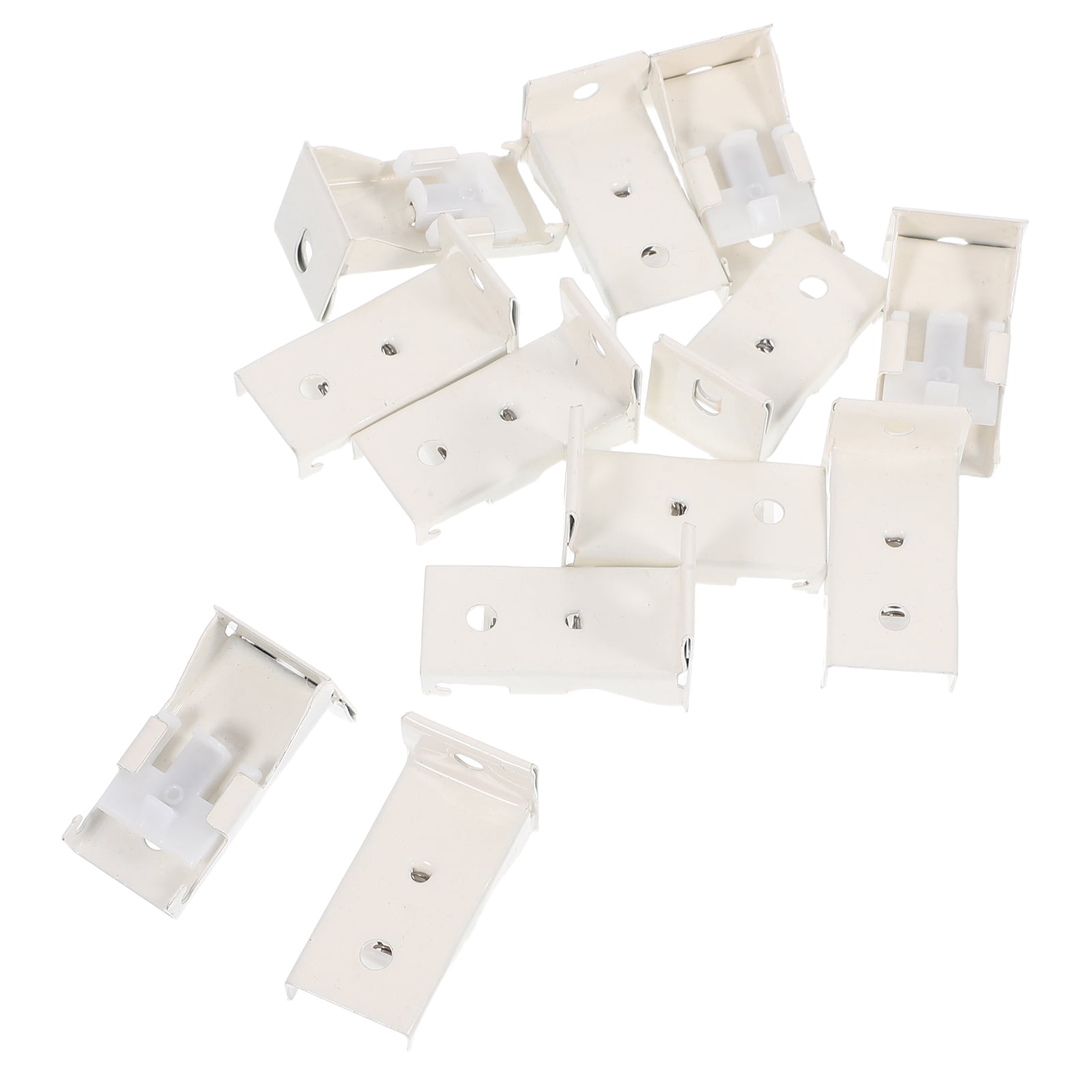RENACLIPY Curtain Bracket Renaclipy Easy Install White Iron ABS 12Pcs ...