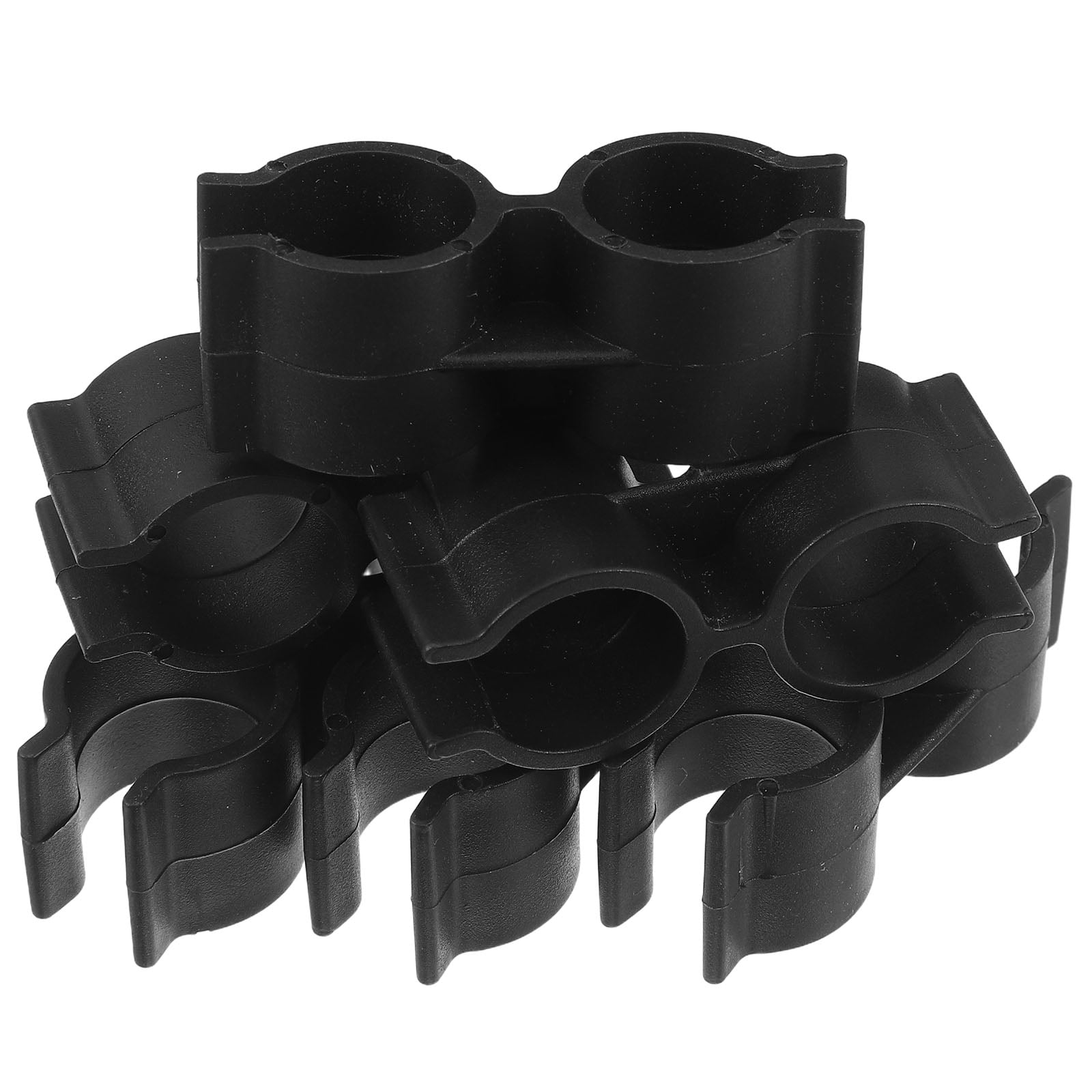 Hemoton 12pcs Double Pipe Clamp Plastic 25mm Double Port Pipe Clips ...