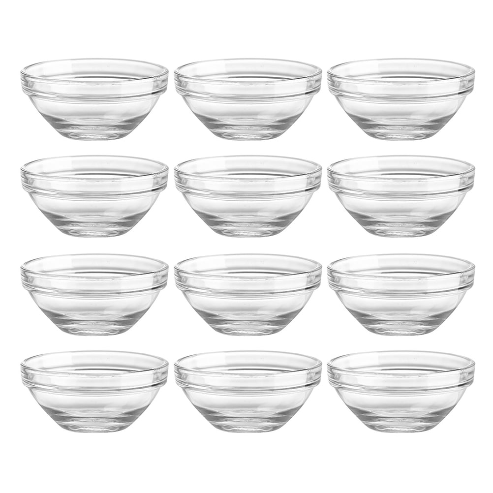 Hemoton 12pcs Glass Mixing Bowls Glass Bowl Glass Salad Bowl Ice Cream ...
