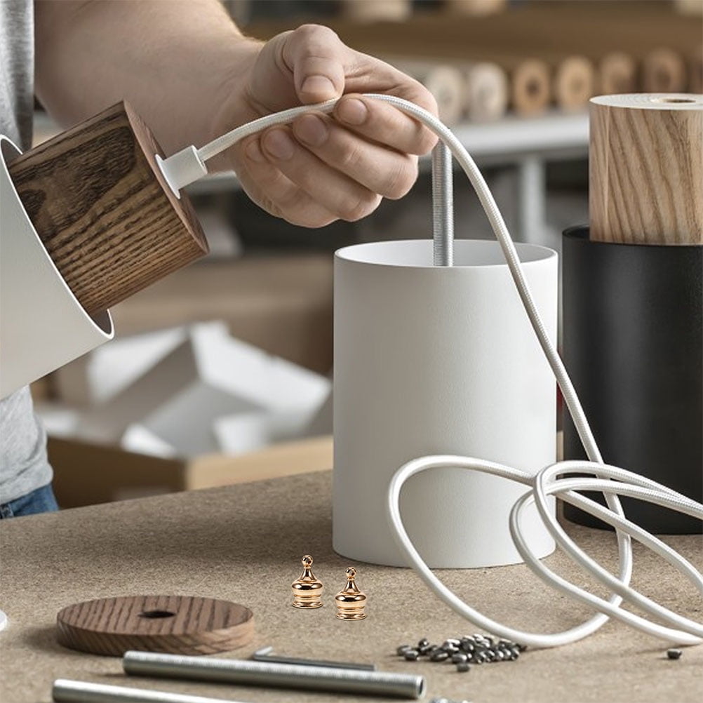 Hemoton 12pcs Golden Decorative Finial M10x1 Thread Crown Cap Knob for ...