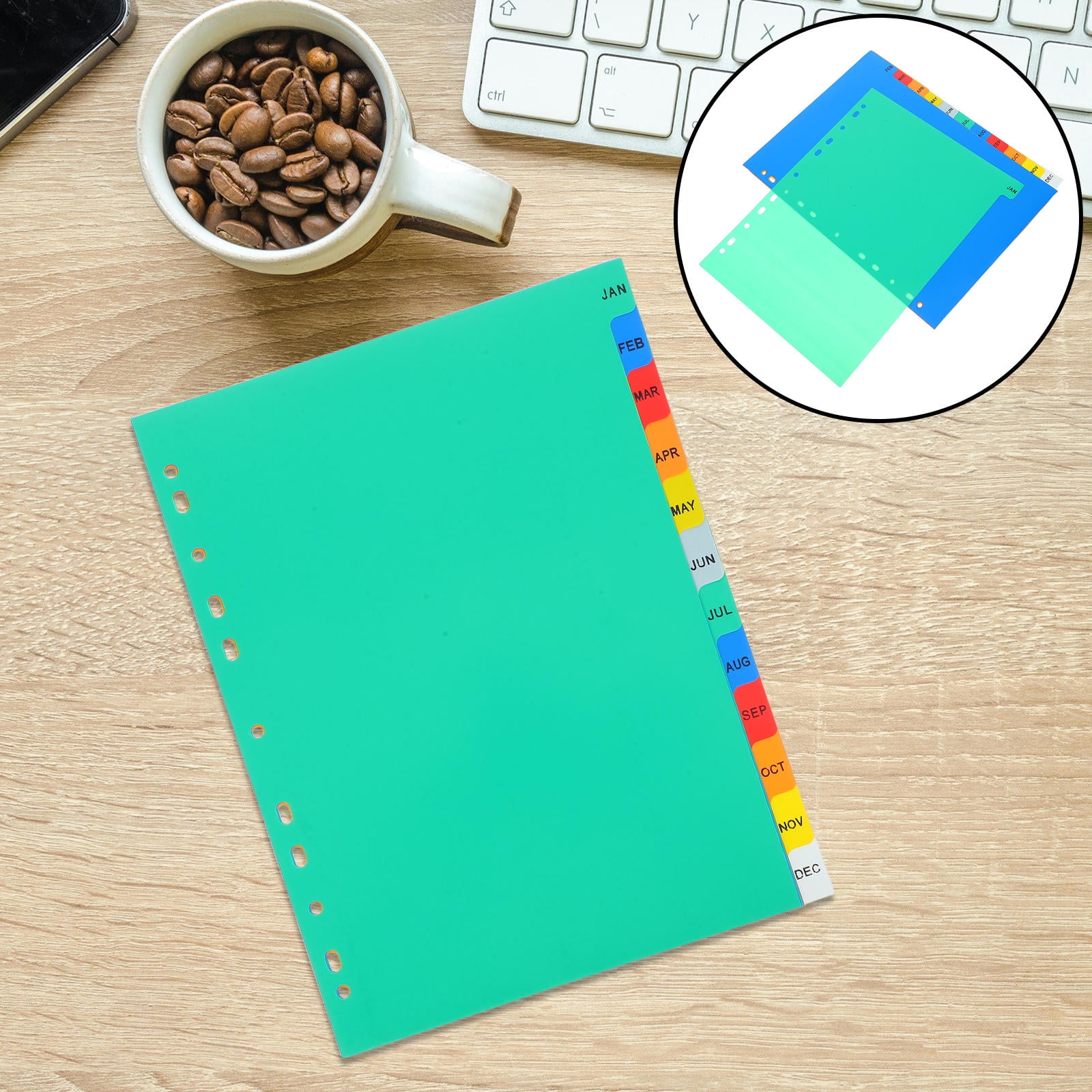 Hemoton 12pcs Multi-Purpose Plastic Binder Dividers Index File Dividers ...