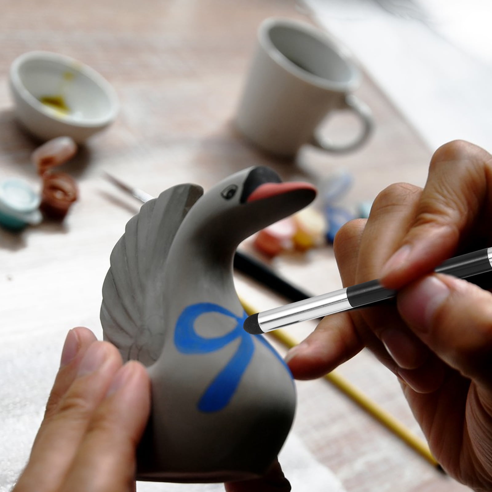 Hemoton 12pcs Reusable Coloring Brush for Action Figures DIY Model ...