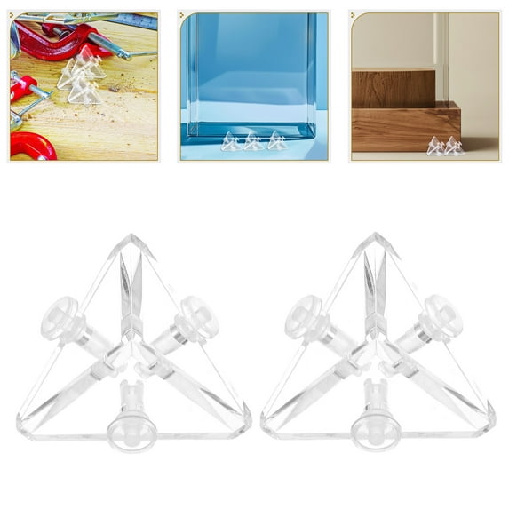 RENACLIPY Transparent Acrylic Display Case Connectors, 12 Pieces, Clear ...