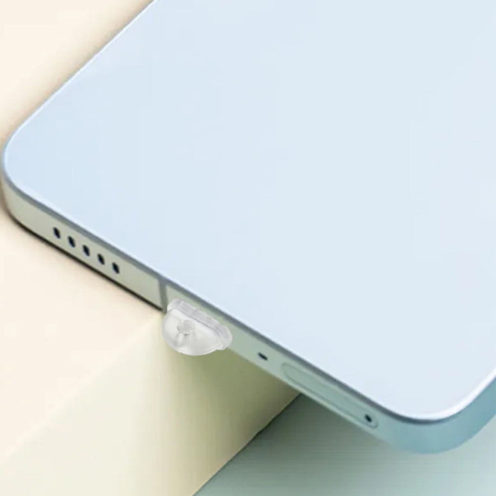 Hemoton 12pcs Type-C Charging Port Plugs Transparent Mobile Phone ...