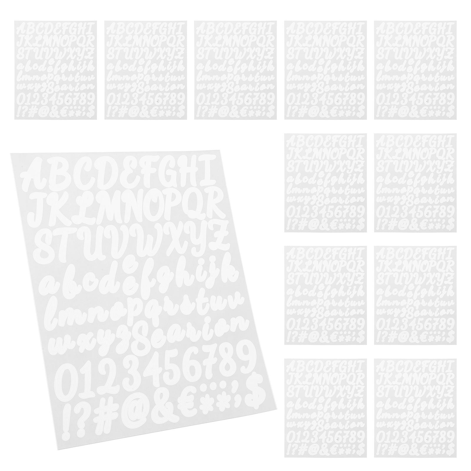 Hemoton 14 Sheets Self Adhesive Vinyl Letters Numbers Kit Letters ...