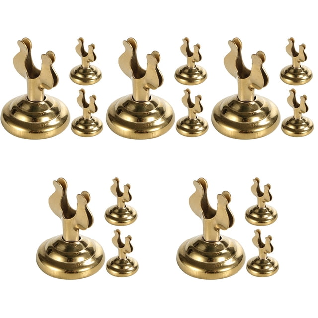 Hemoton 15 Pcs Party Mini Thread U Shape Table Number Holders Stainless ...