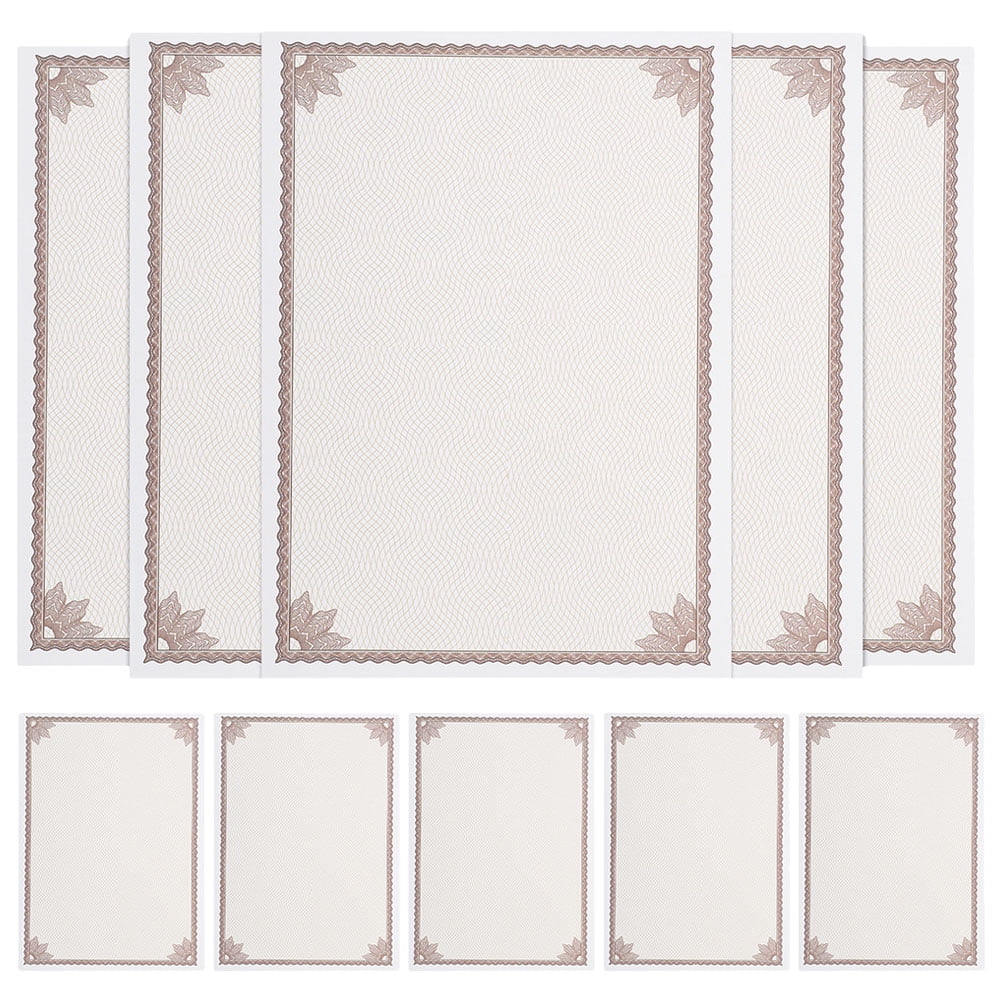 Hemoton 15 Sheets Certificate Inner Paper Printable A4 Diploma Certificate Paper Presentation ...