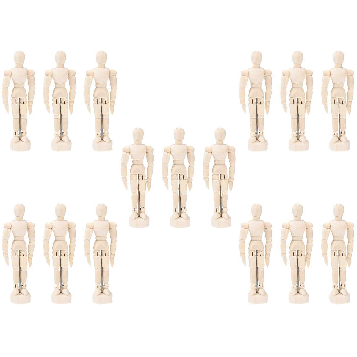 Hemoton 15 pcs Artist Drawing Manikin Wooden Human Mannequin Jointed ...