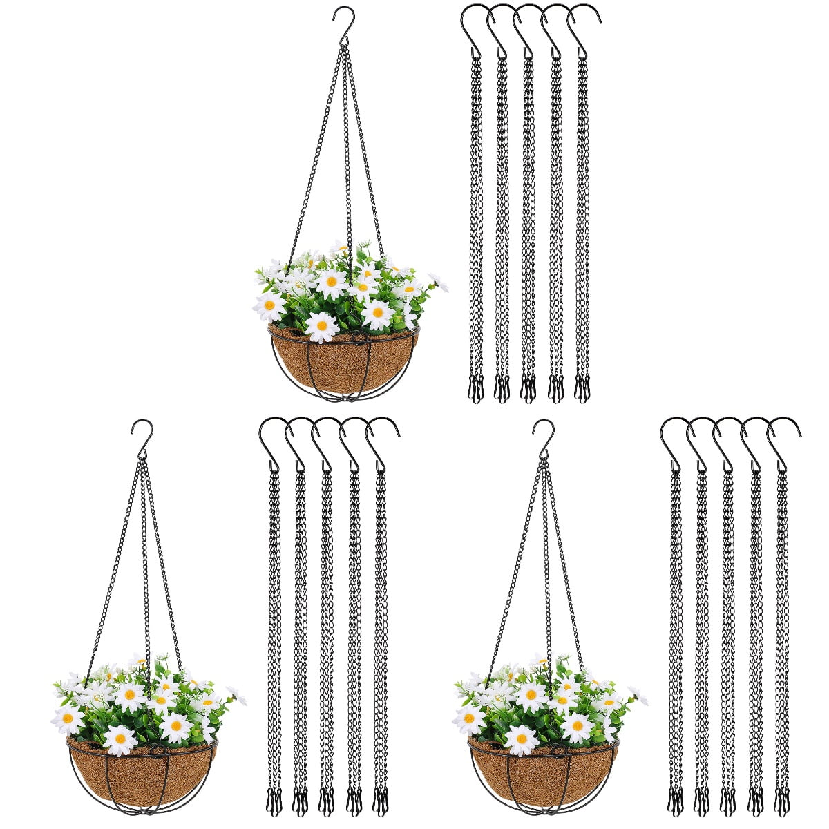 Hemoton 15 pcs Hanging Basket Chains Hanging Plants Chains Bird Feeder ...