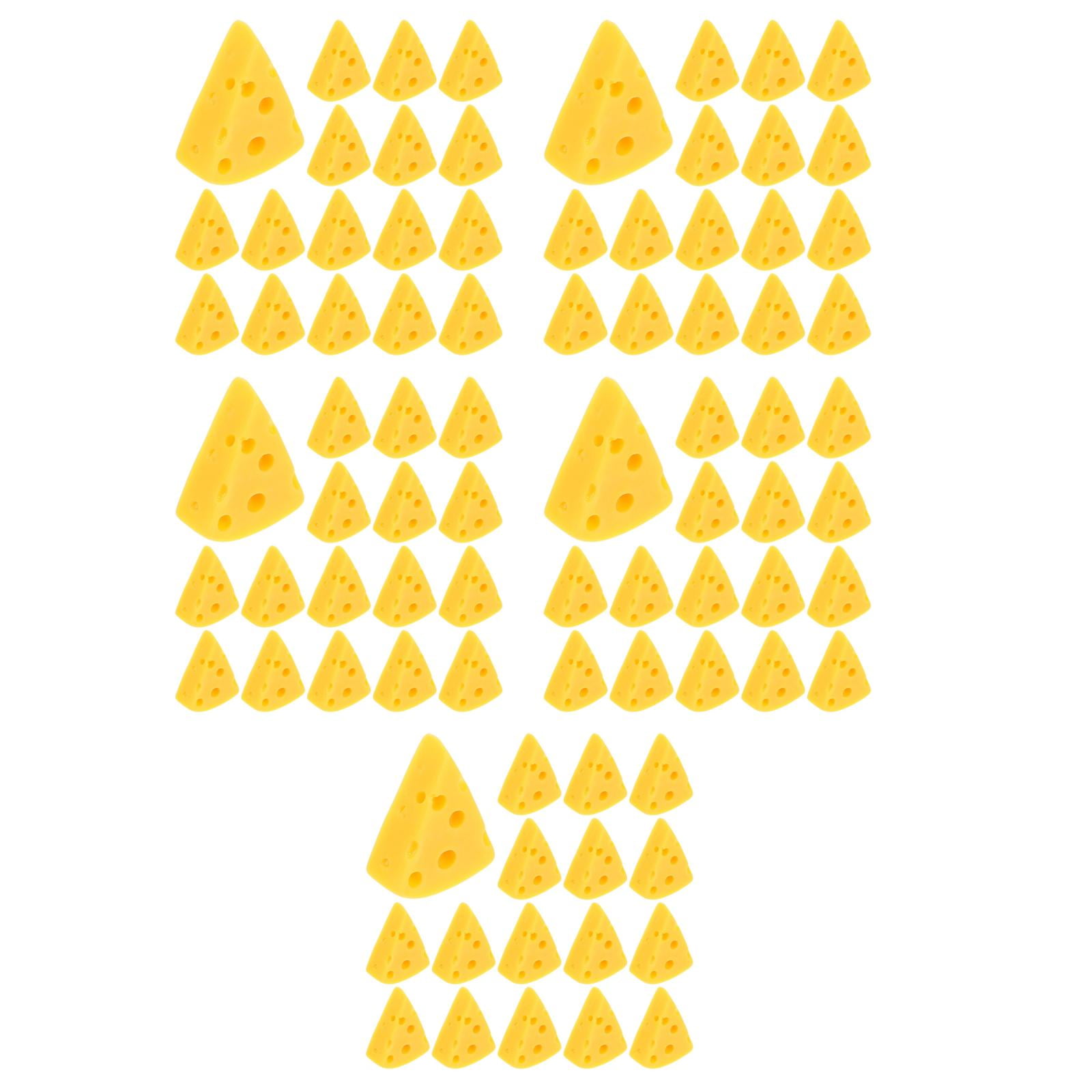 Hemoton 150 Pcs Artificial Cheese Miniature Fake Cheese Models Triangle ...