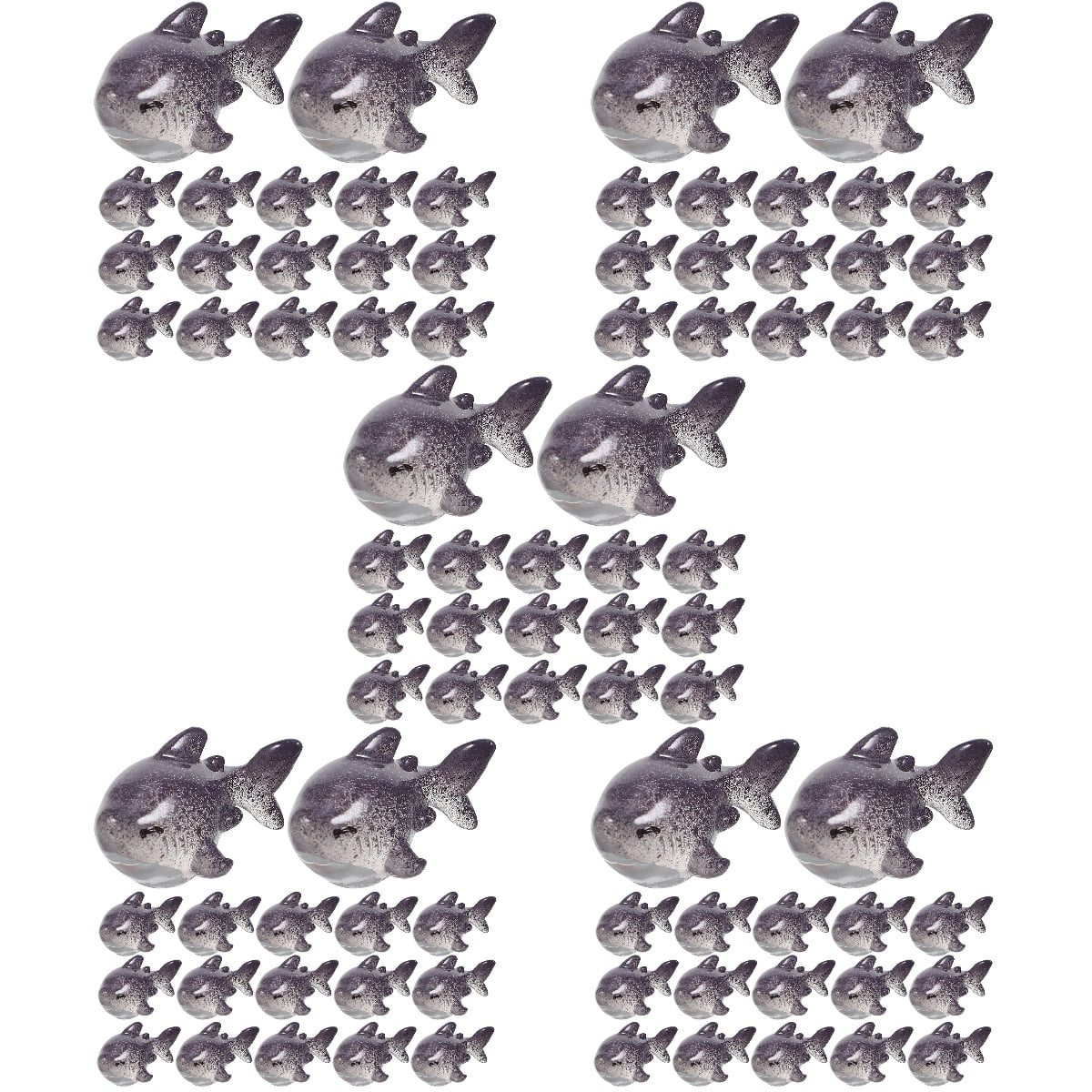 Hemoton 150 Pcs Resin Shark Decors Mini Resin Animals Miniatures Shark ...