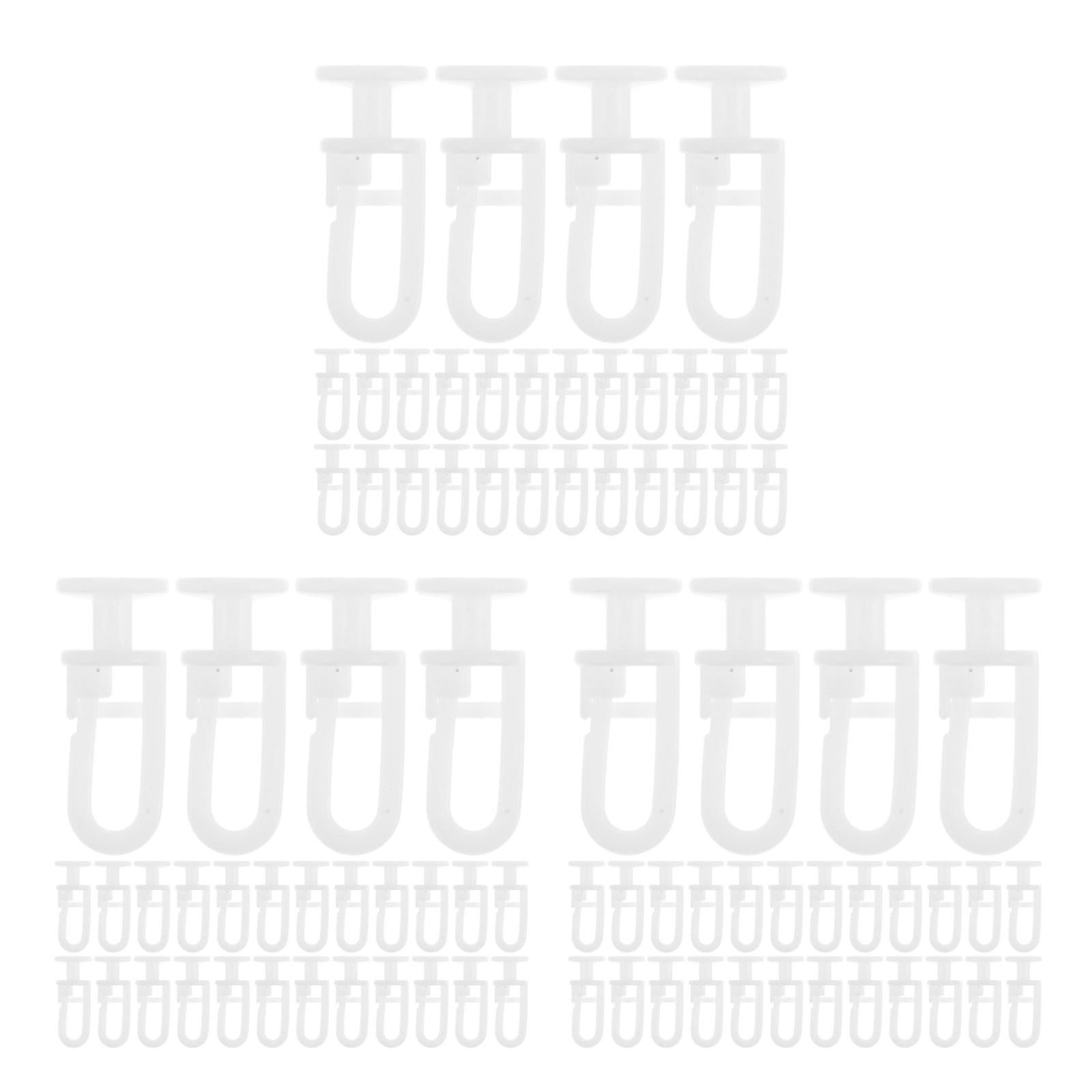 Hemoton 150 pcs Curtain Track Gliders Sliding Curtain Track Hooks ...