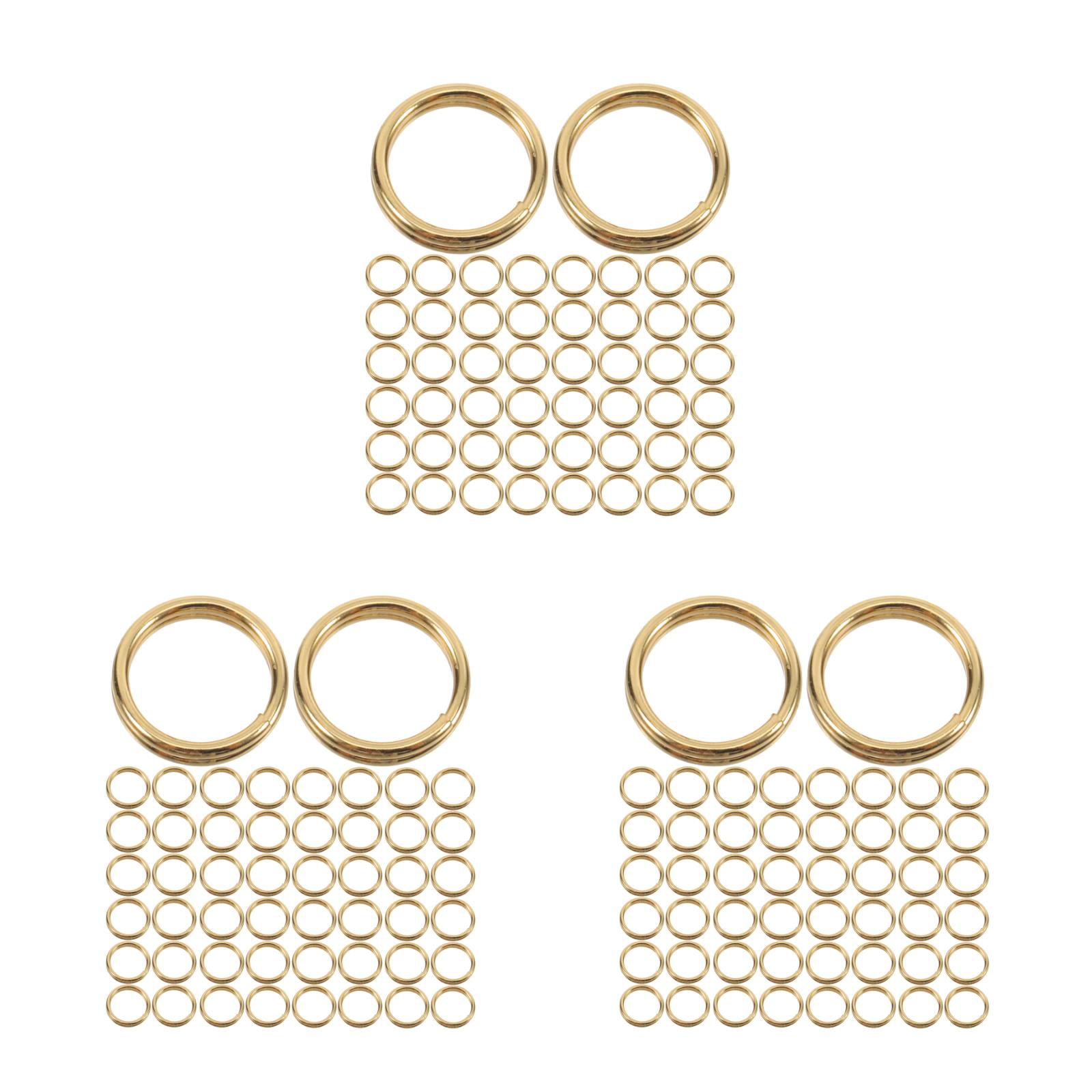Hemoton 150 pcs Golden Split Jump Ring Double Metal Rings Wire ...