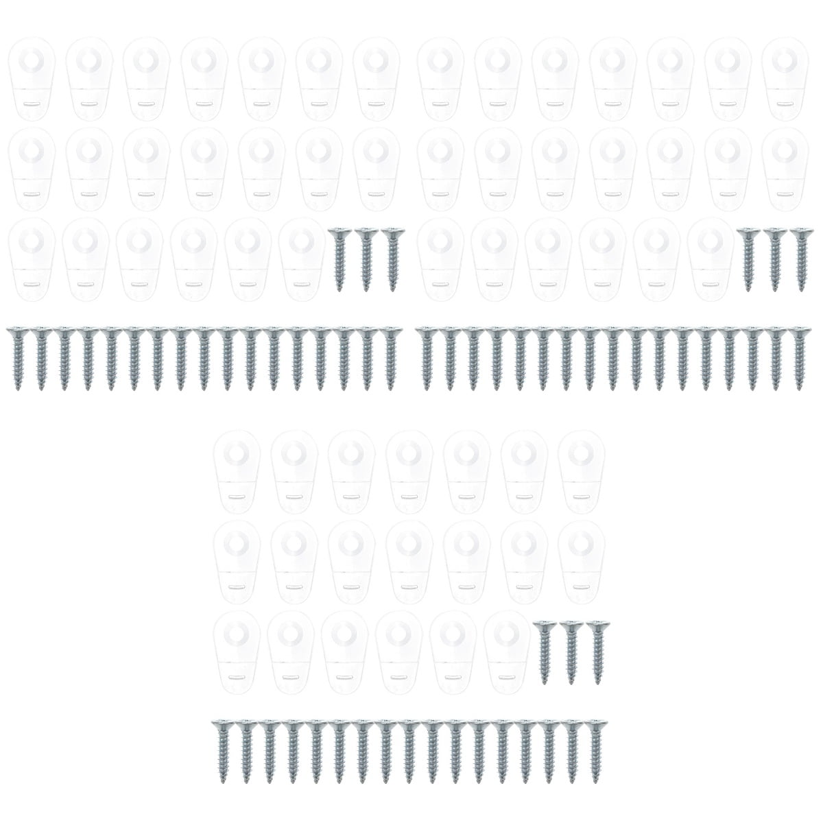 Hemoton 150 pcs Mirror Mounting Clips Glass Retainer Clips Cabinet ...