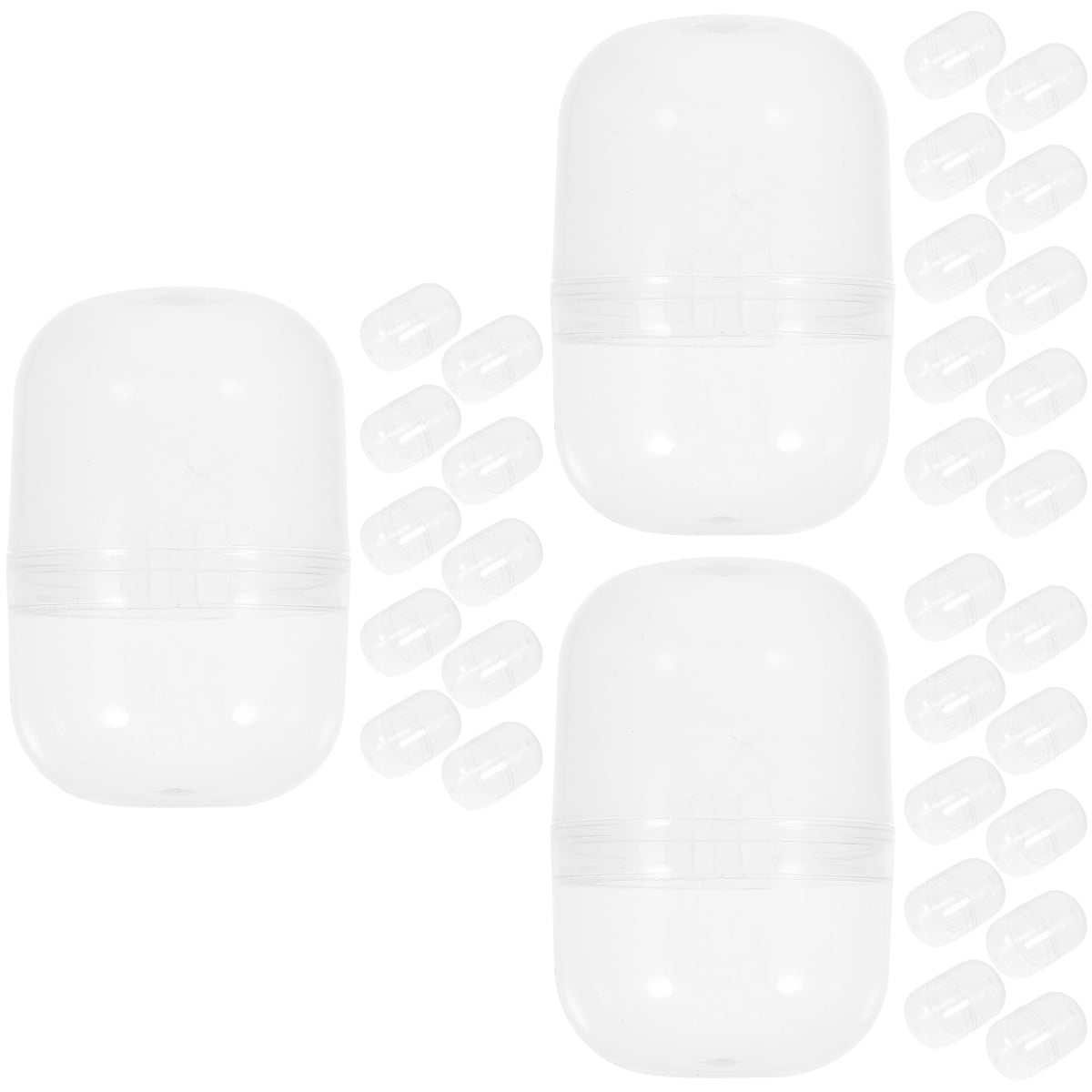 Hemoton 150 pcs Plastic Empty Capsule Balls Fillable Twisted Balls ...