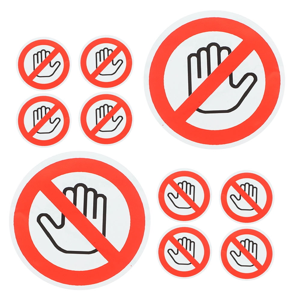 SOPOTUTU 15PCS White PVC Do Not Touch Warning Labels Safety Reminder ...