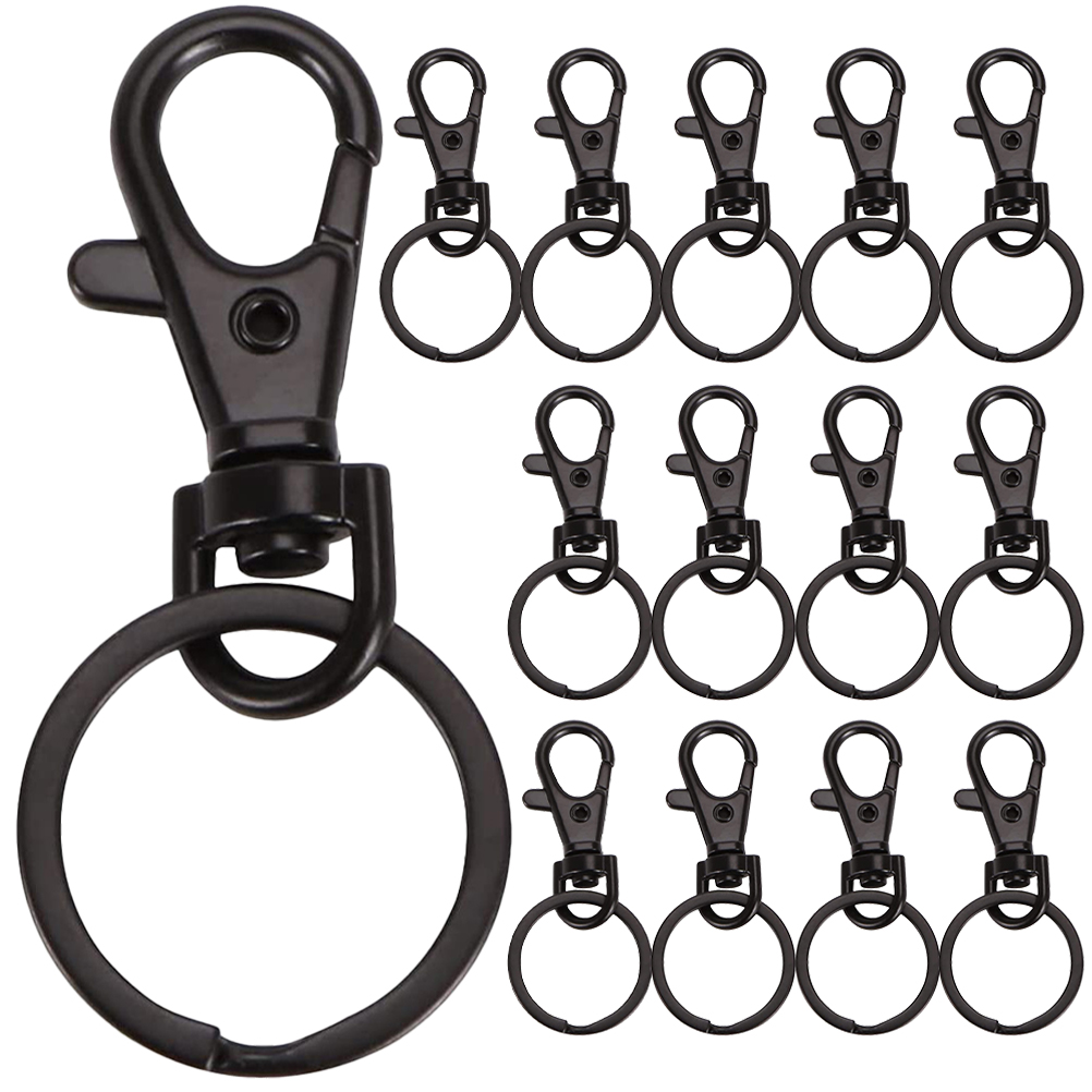 Hemoton 15-Piece Metal Swivel Key with Lobster Clasp Hooks, Snap Hook ...