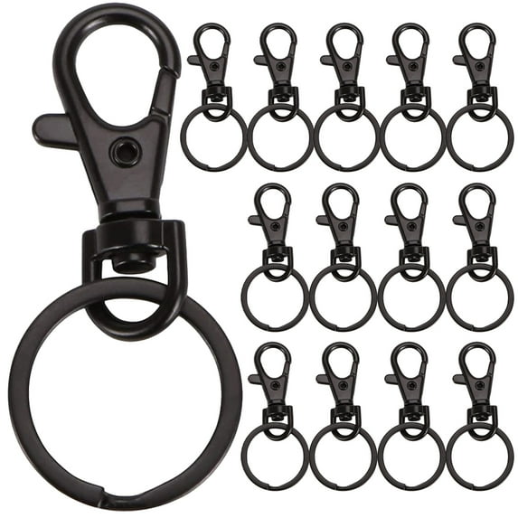 Hemoton 15pcs Swivel Key Rings Swivel Snap Hooks Metal Keychain Hooks ...