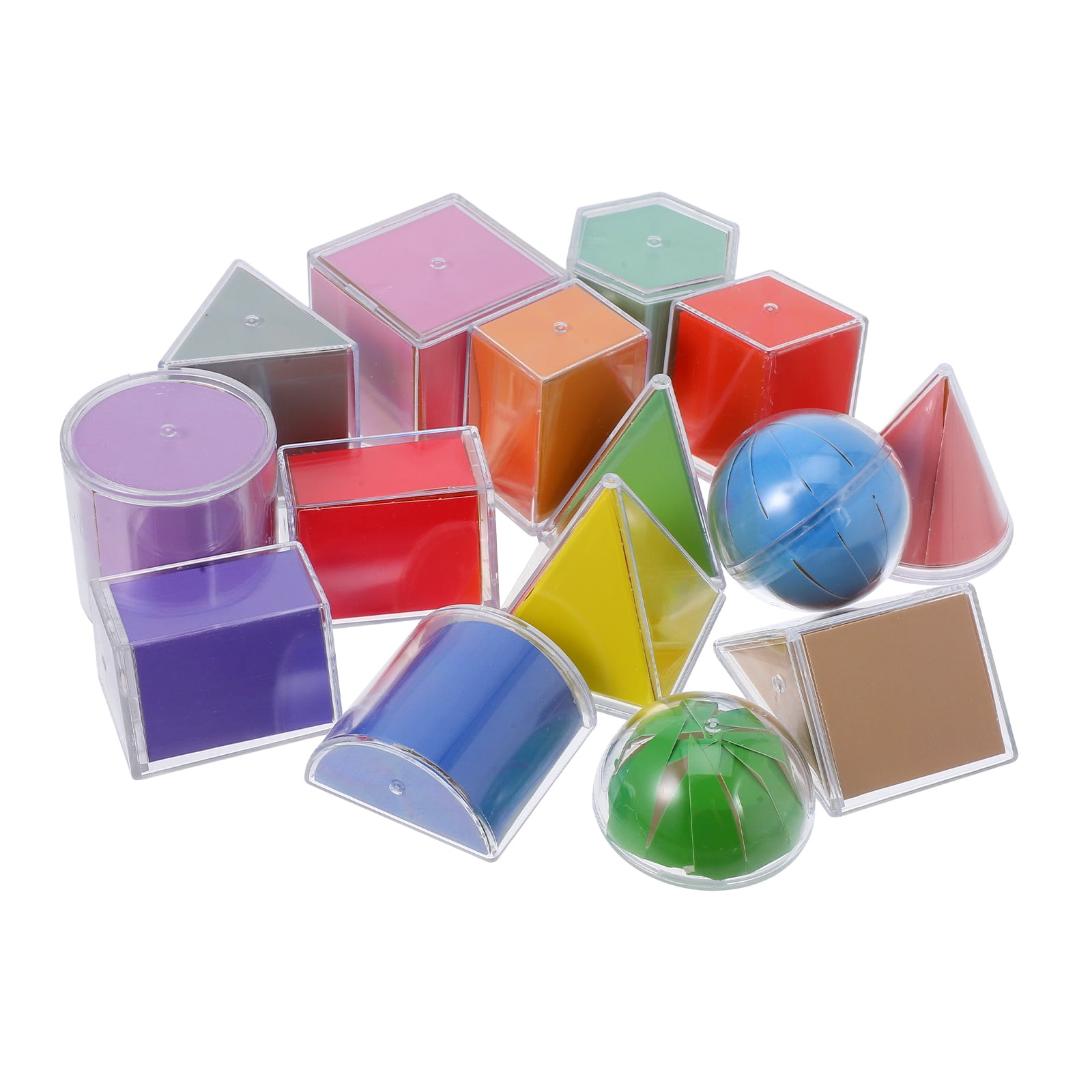 Hemoton 15pcs Translucent Geometry Shapes Pack Ideal For Light Table ...