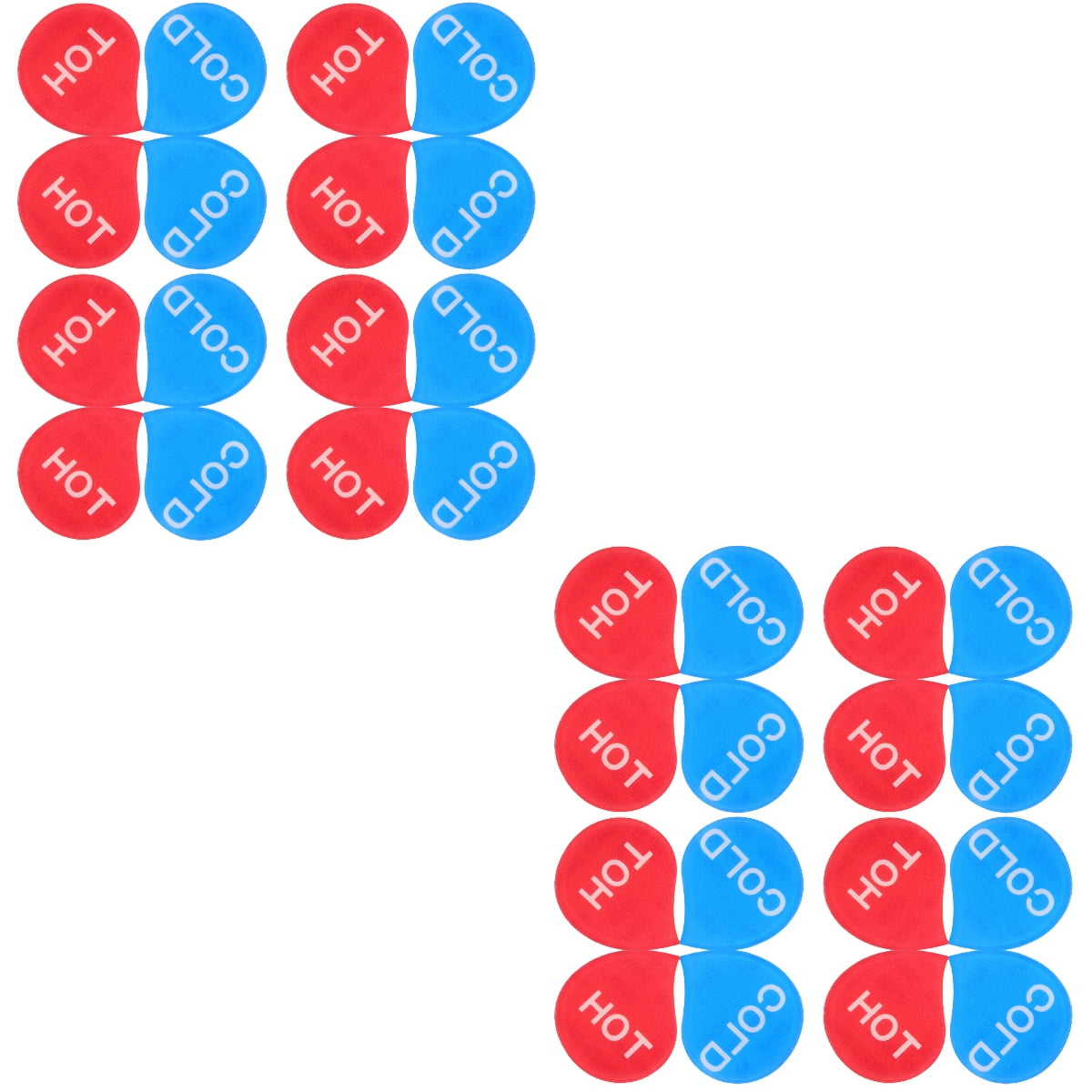 Hemoton 16 Pairs Hot and Cold Water Decals - Acrylic Drop Shape Hot ...